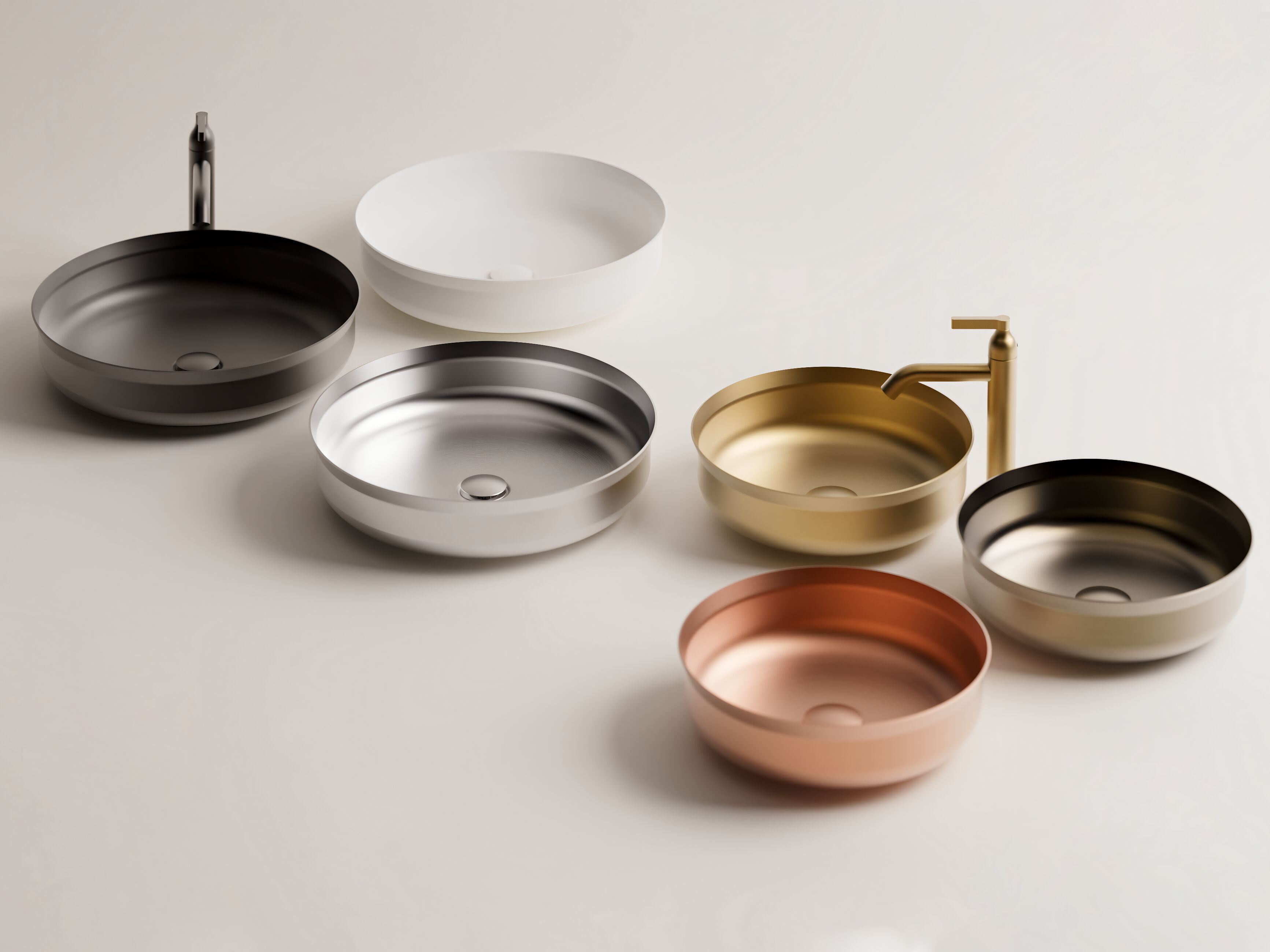 UNDICI INOX Vasque à poser rond en acier By Agape | design Benedini ...