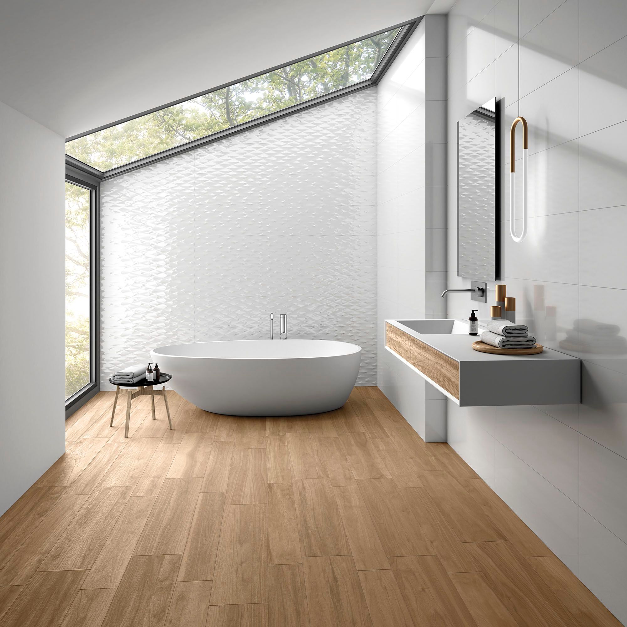 Pavimento/rivestimento in gres porcellanato effetto legno NOGAL ...