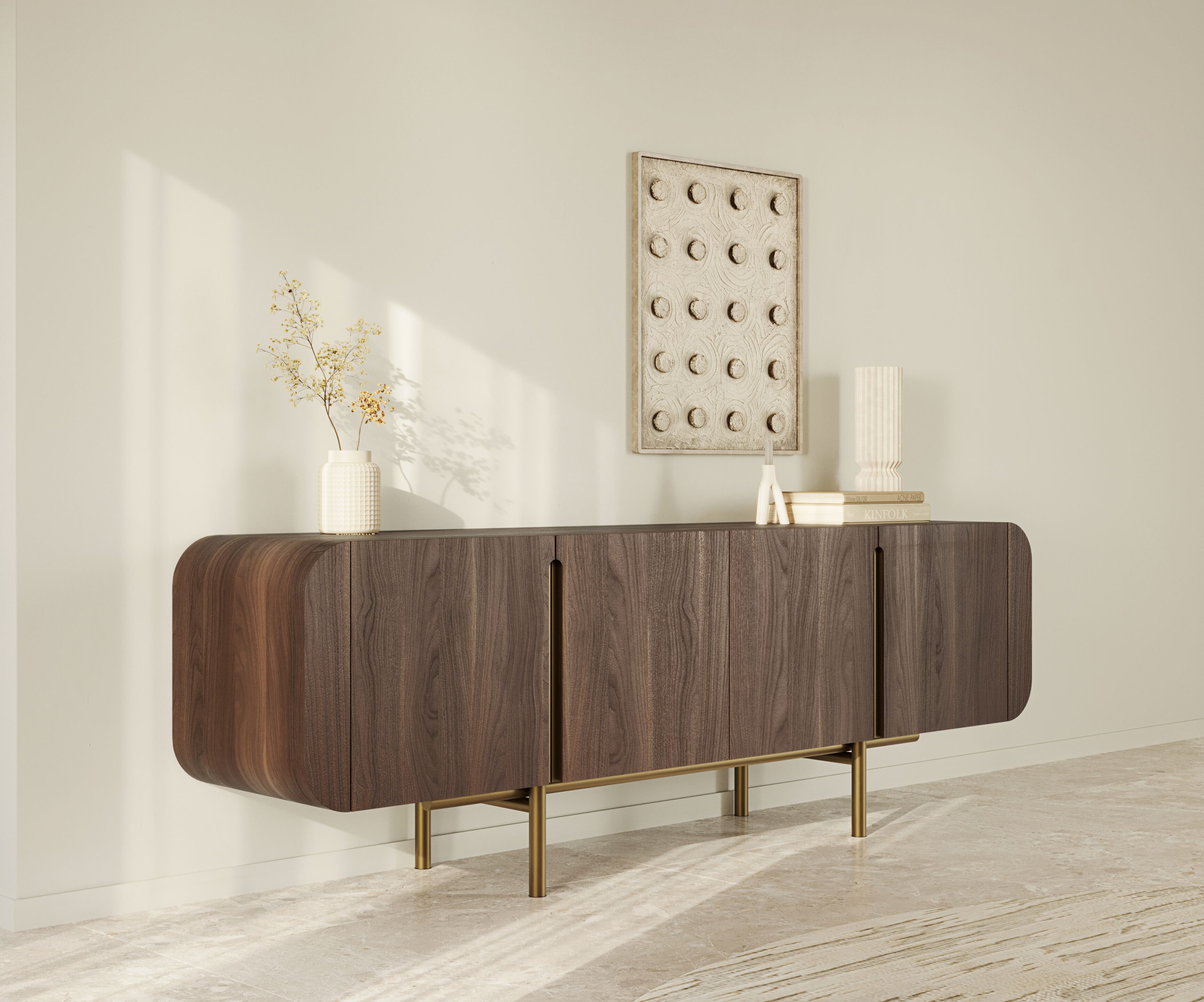 OM Solid wood sideboard with drawers By Anesis | design Athanasios Babalis