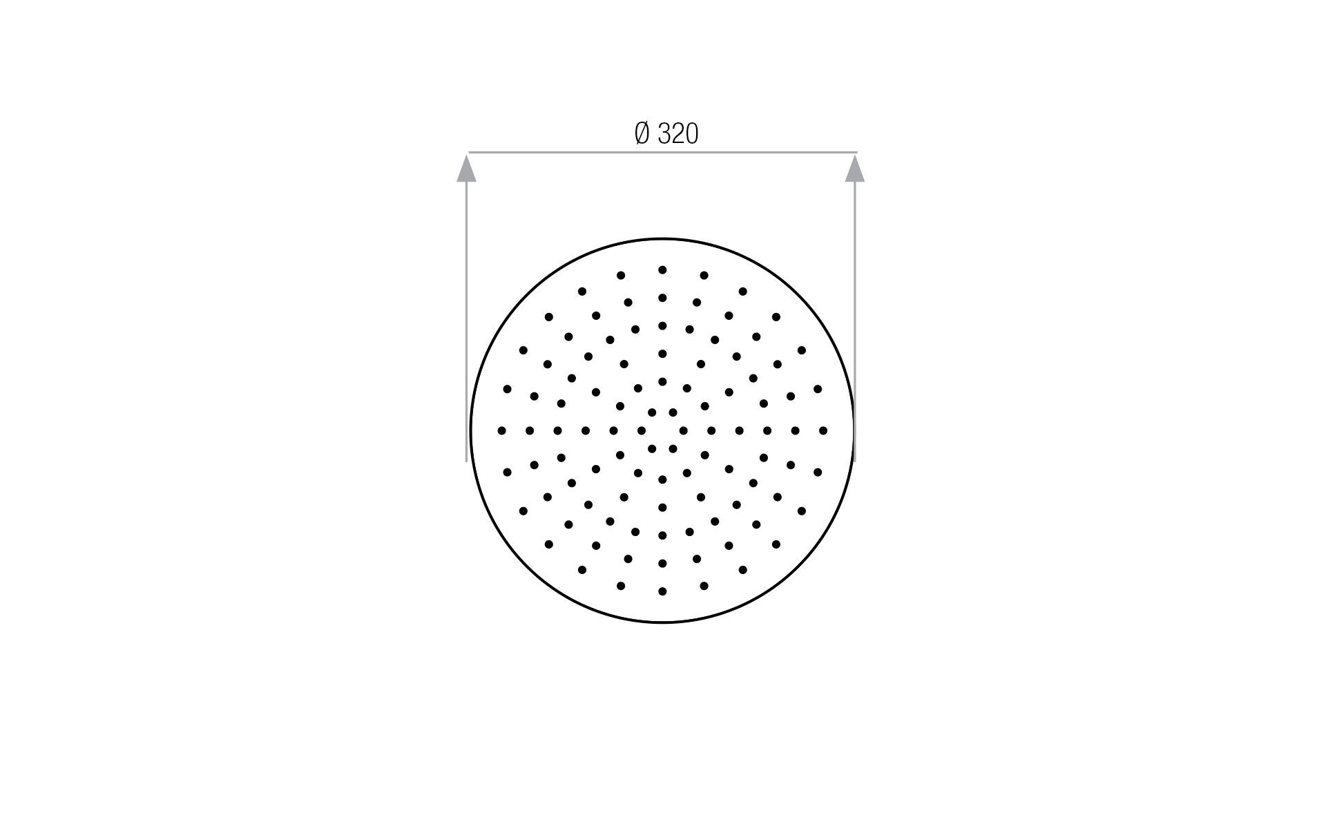 AQUA ROUND 32 Overhead shower By Aquademy