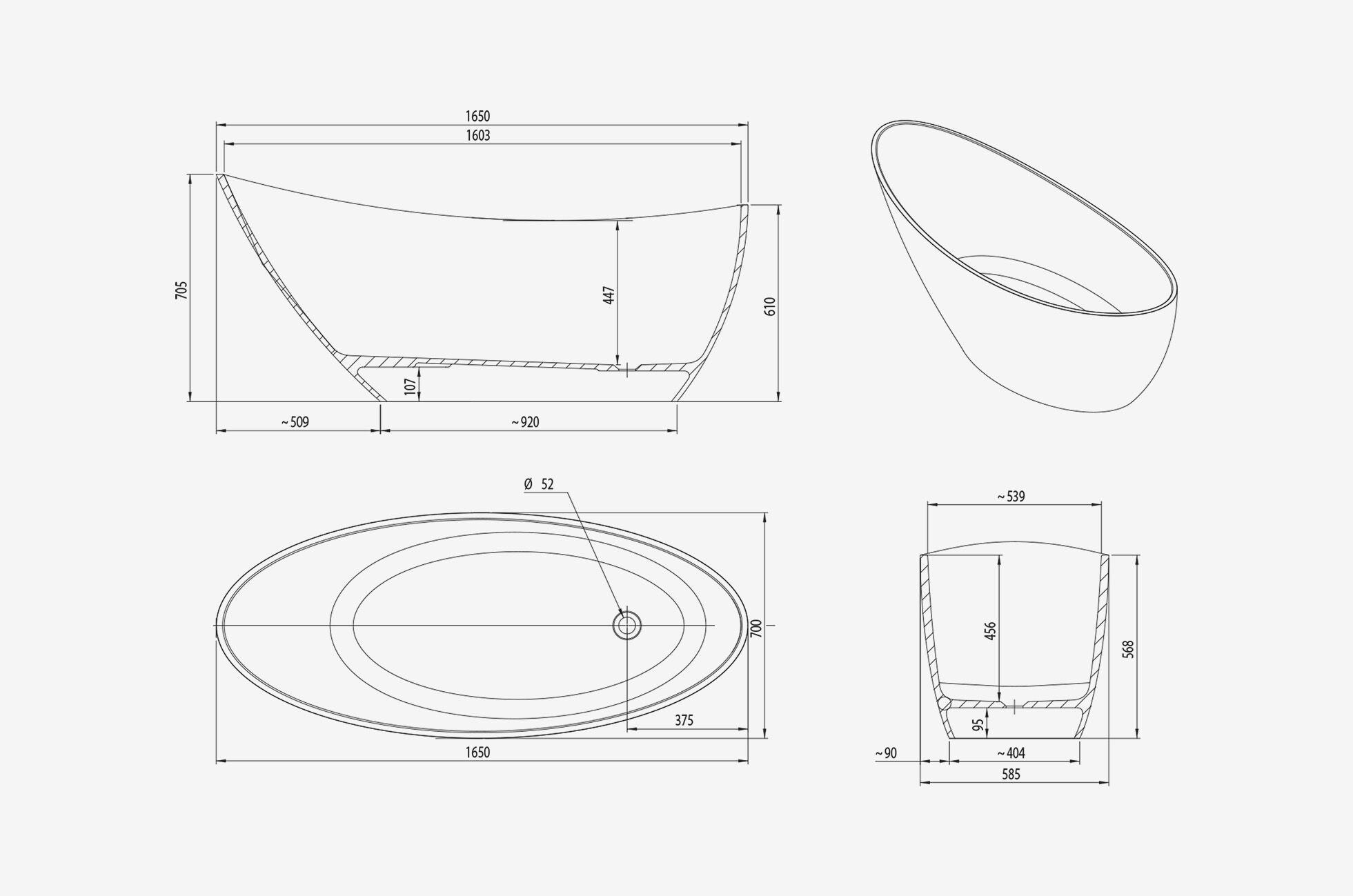 CHLOE Vasca da bagno By Arcom