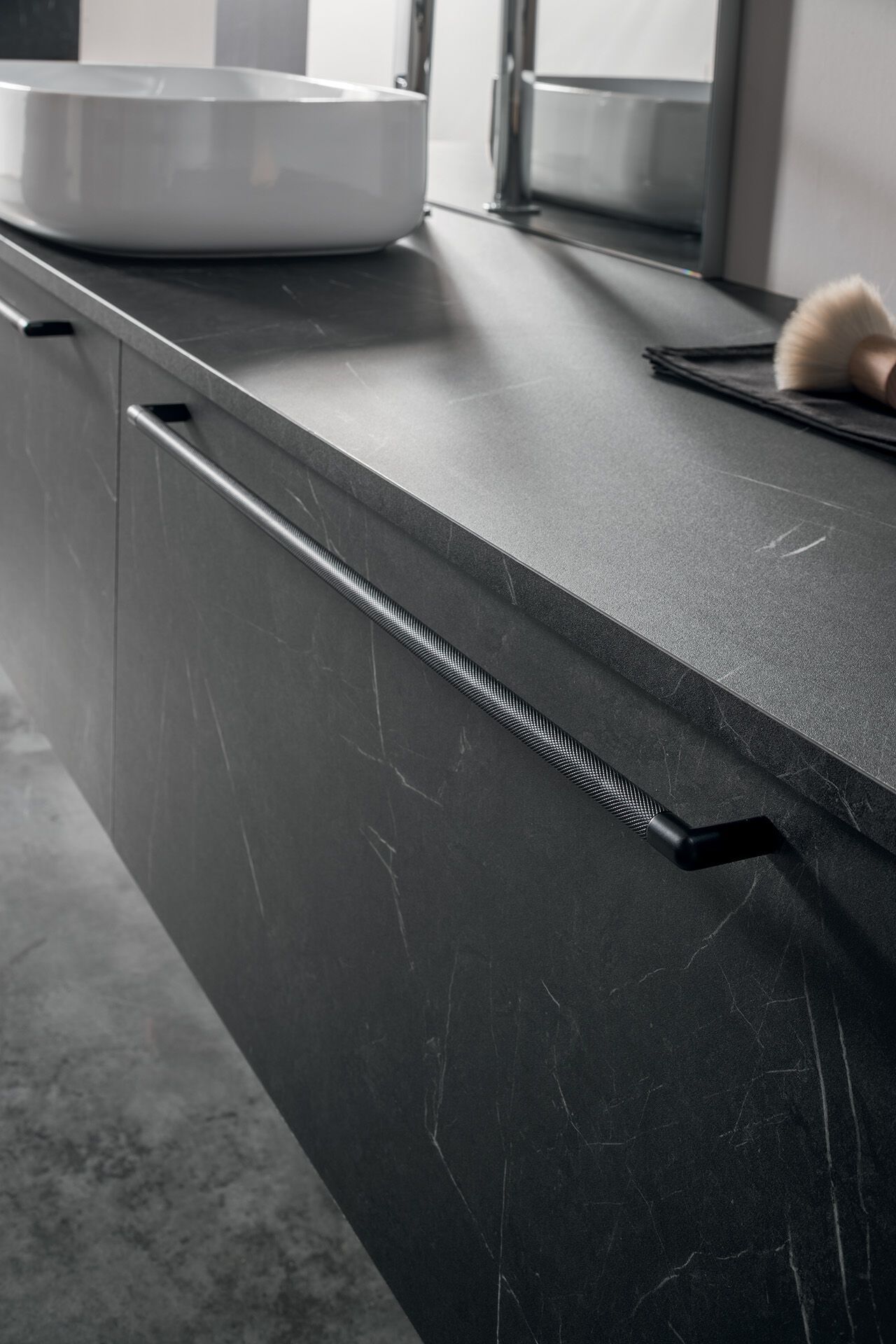 POLLOCK - COMPOSIZIONE 81 Wooden vanity unit with mirror By Arcom