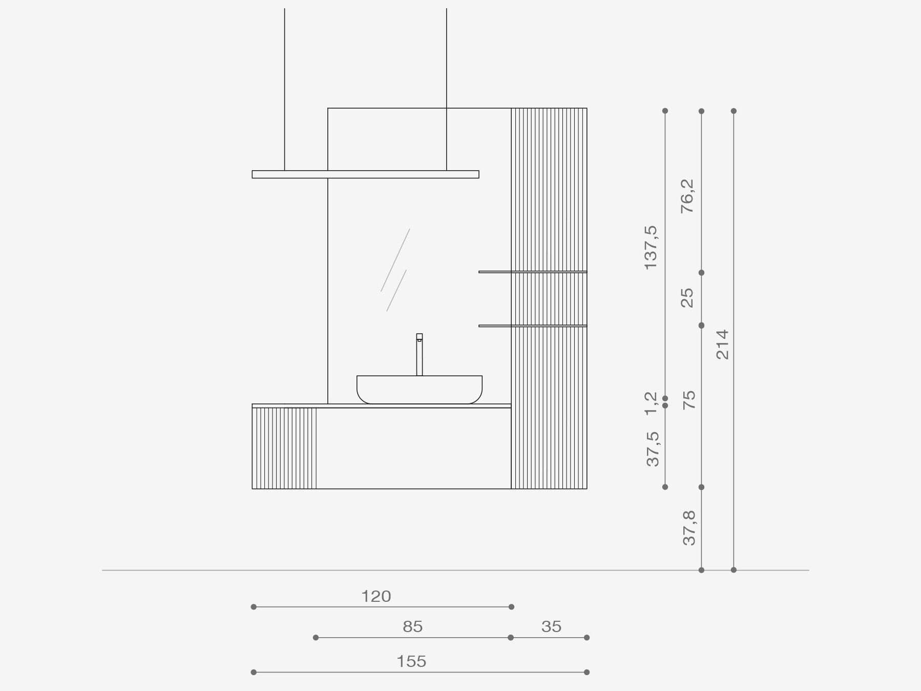 POLLOCK TRAME - COMPOSITION 92 洗脸池柜 By Arcom