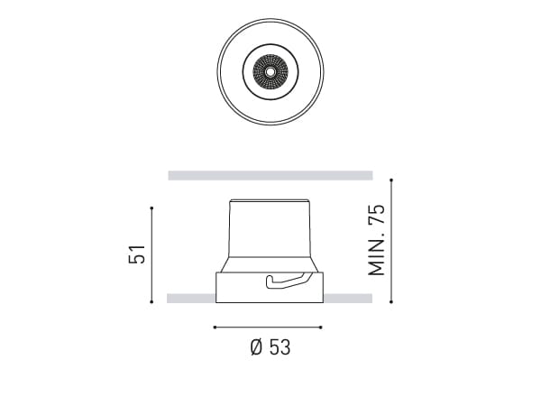 SHOT LIGHT S TRIMLESS LED recessed aluminium spotlight By Arkoslight ...