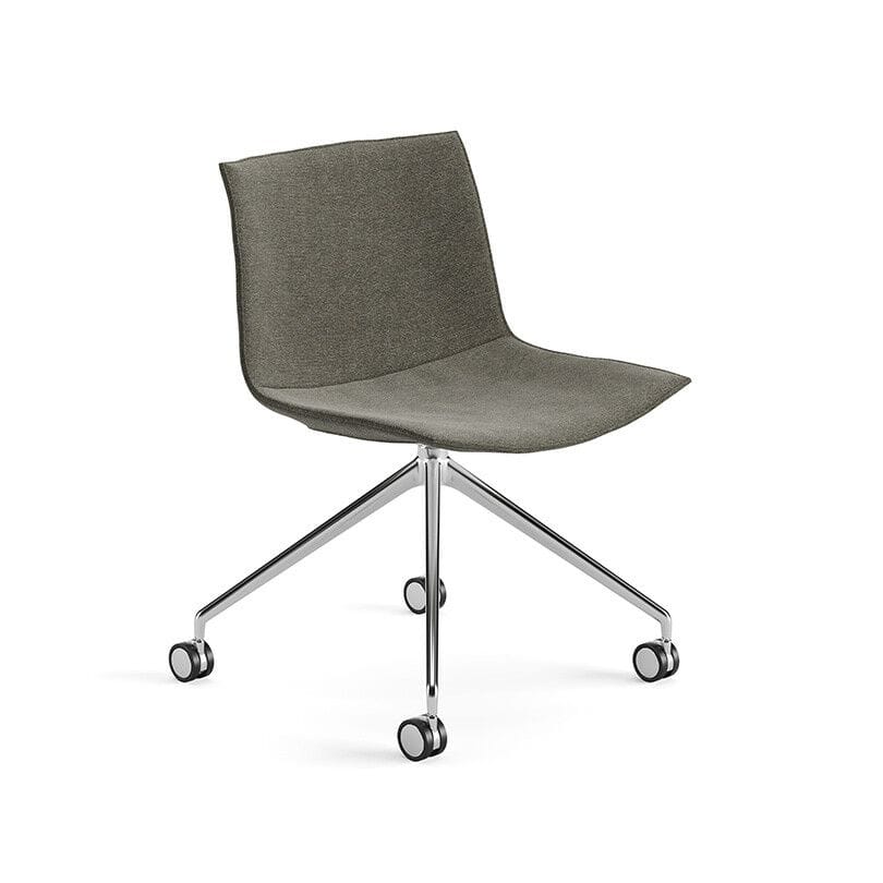 CATIFA (RE) 53 Trestle-based polypropylene office chair with castors By ...