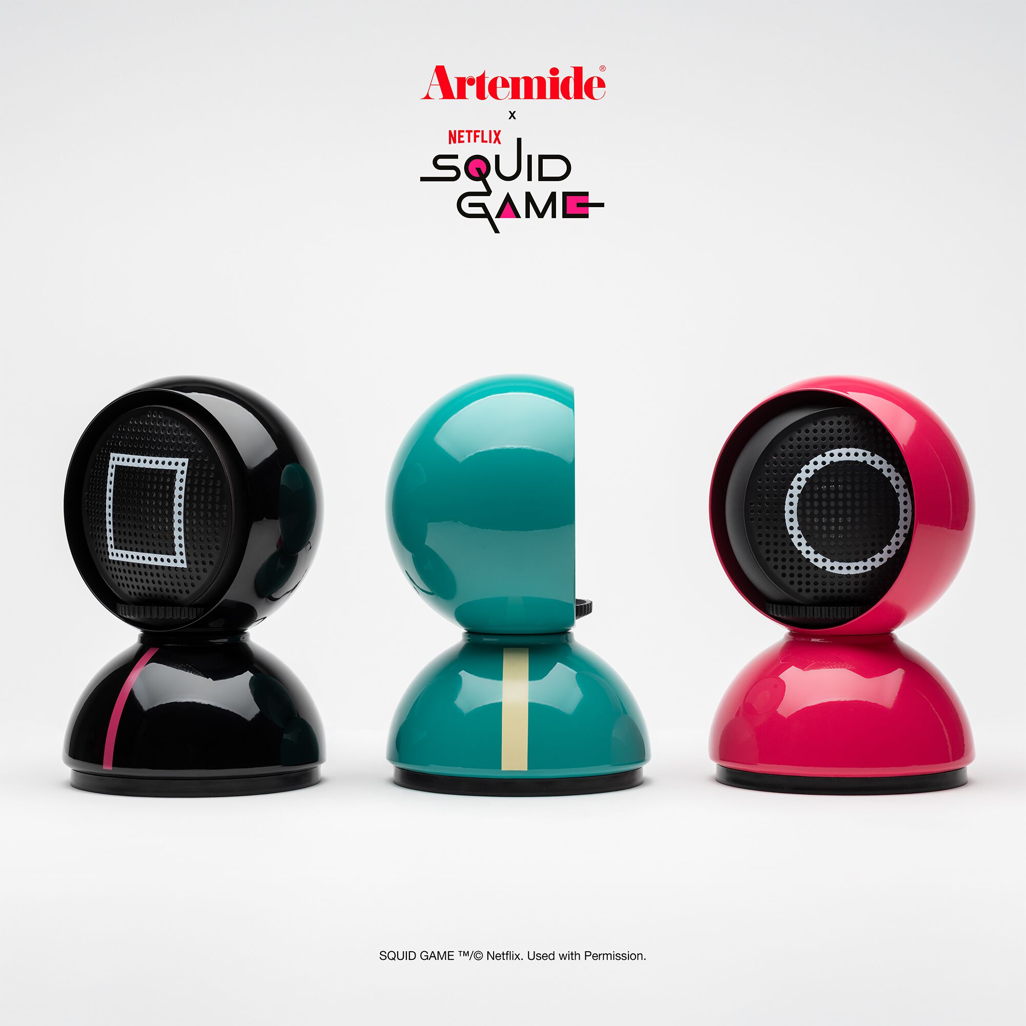 ECLISSE X SQUID GAME PLAYER Painted metal table lamp By Artemide ...