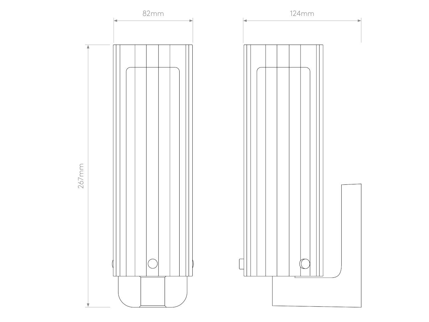 OTTAVINO LED glass wall light with fixed arm By Astro Lighting