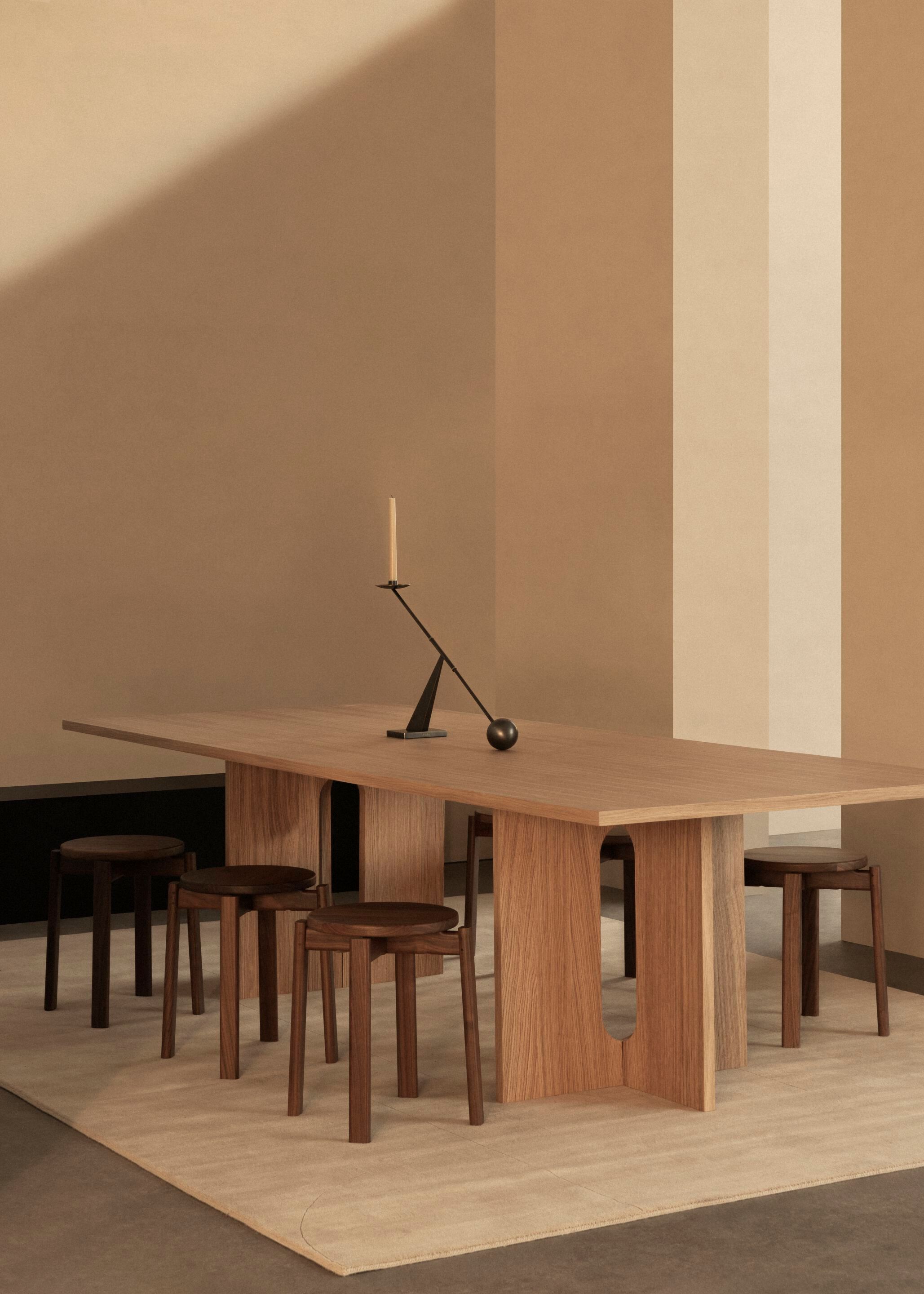 ANDROGYNE Rectangular wooden dining table By Audo Copenhagen