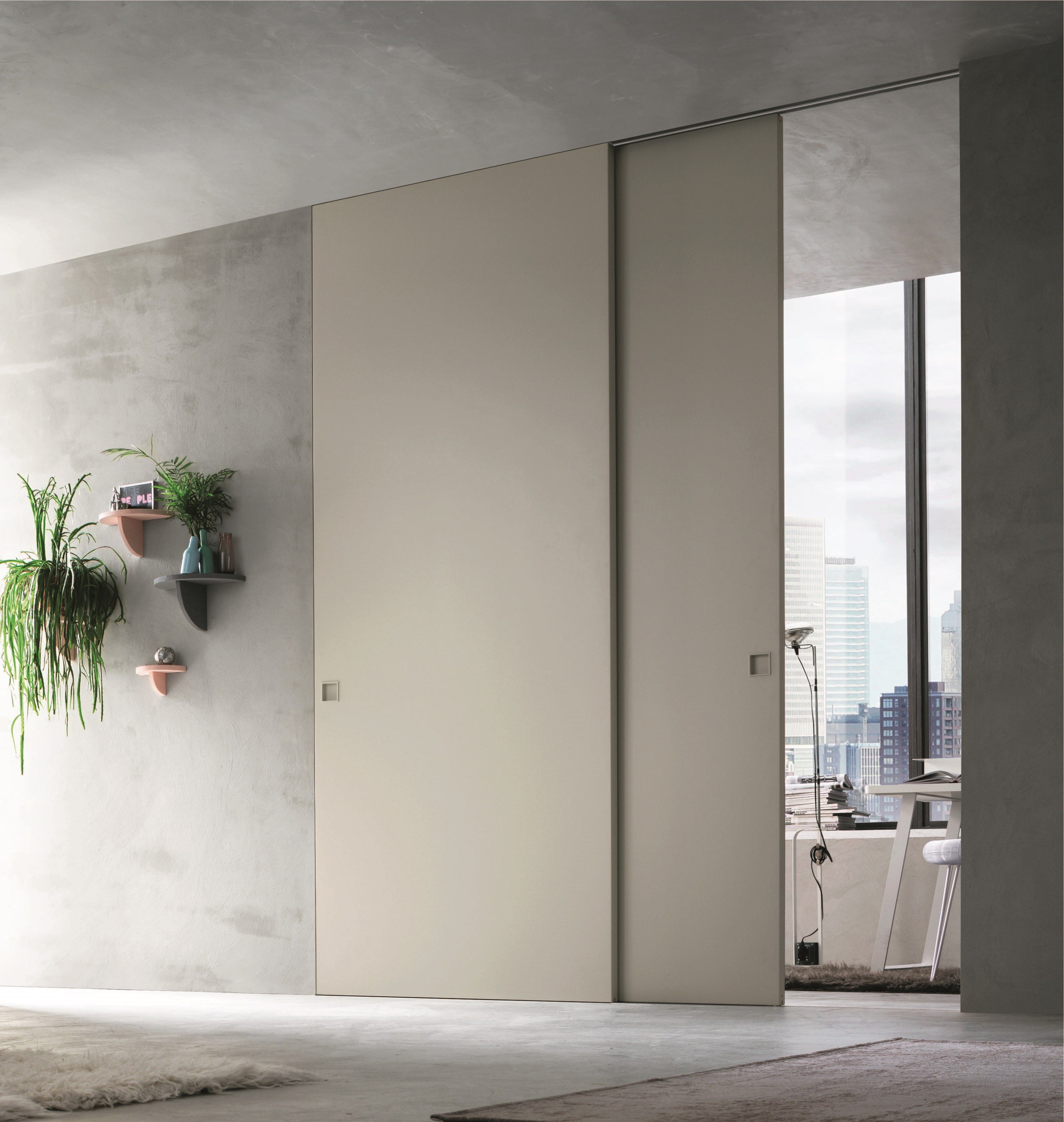 B-MOVE LUCE Puerta de madera By BLUINTERNI