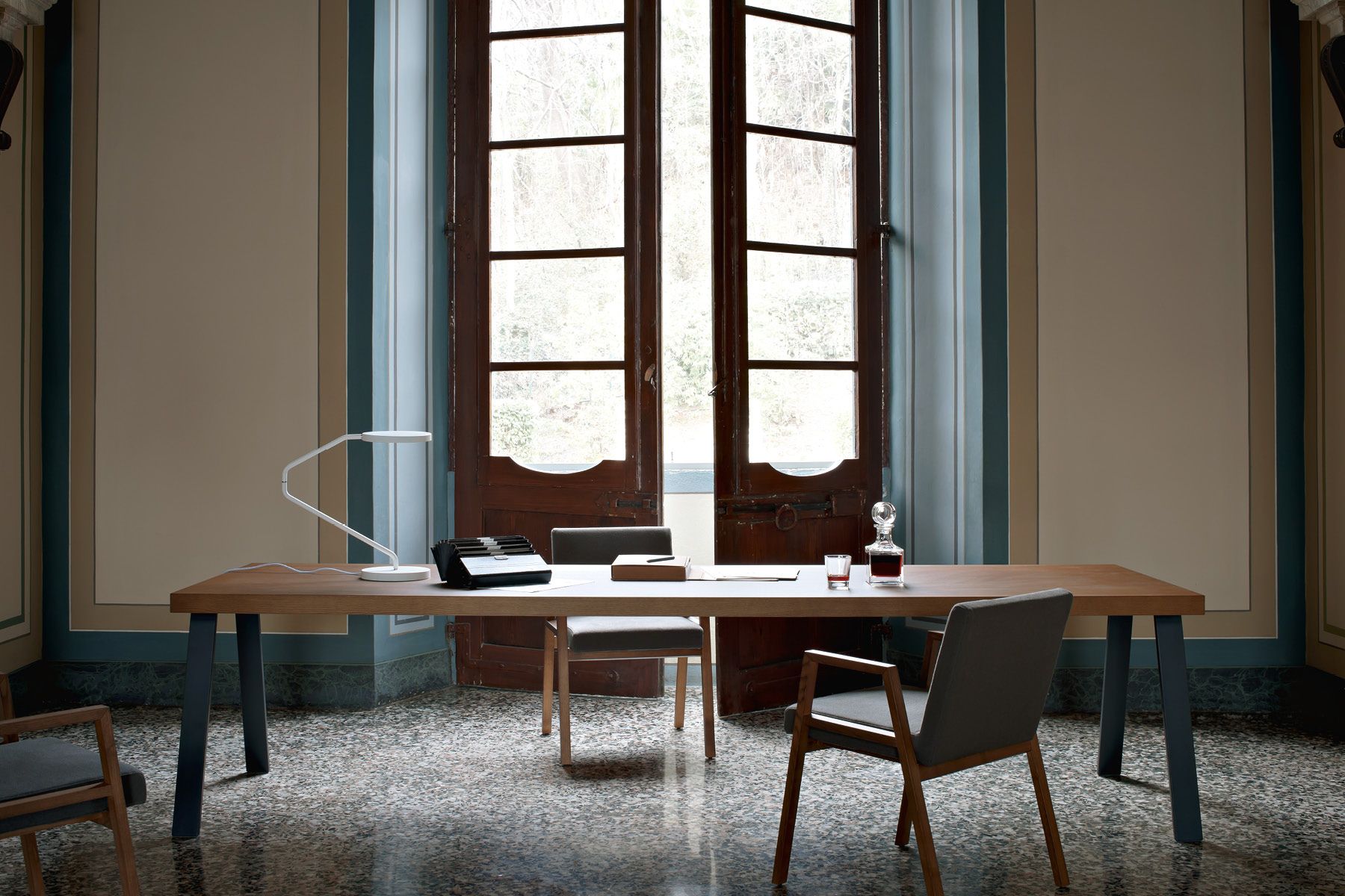 Stackable chair with armrests BABELA By Tacchini design Achille ...