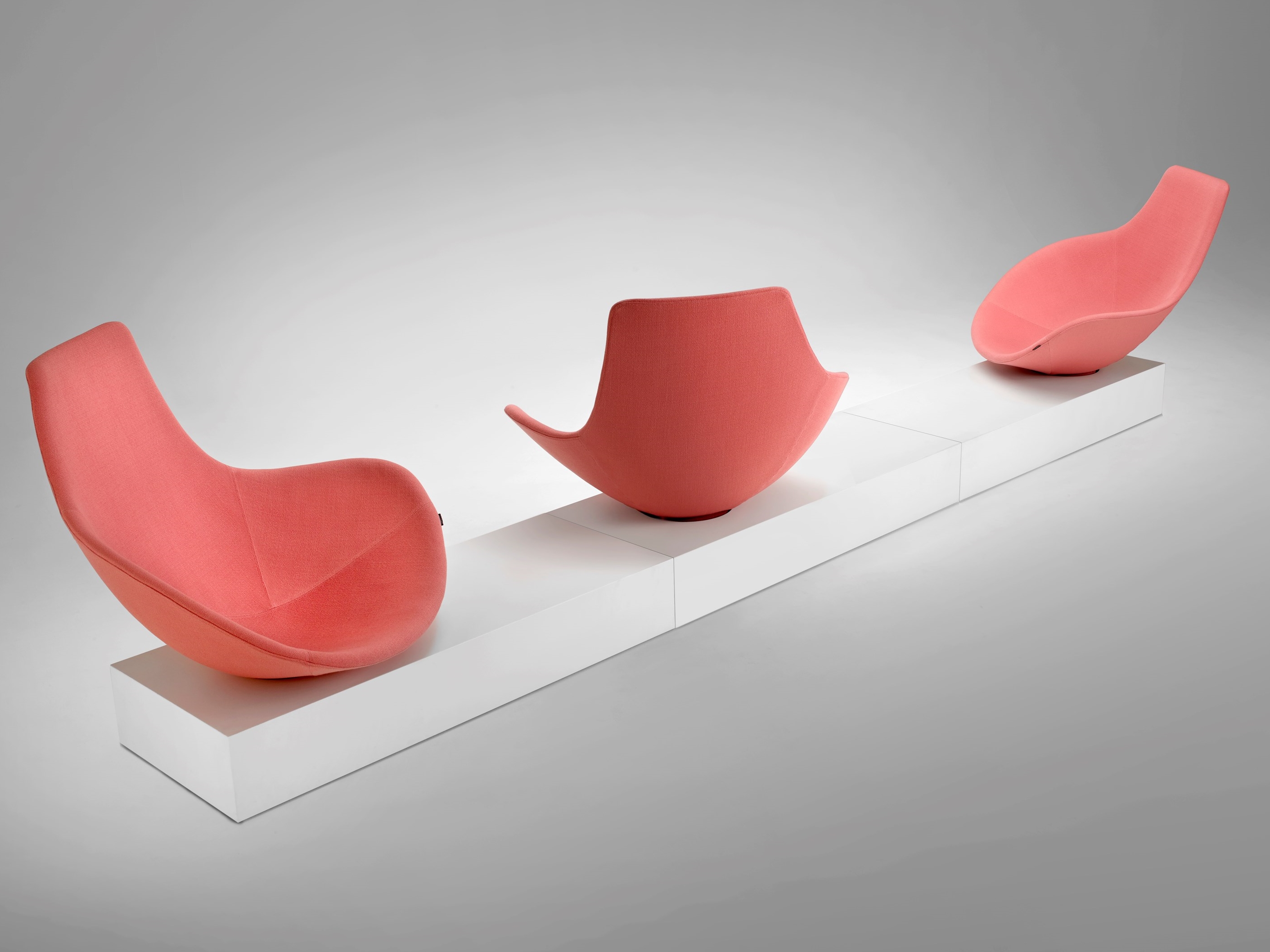 Swivel fabric easy chair BABLED By Offecct design Emmanuel Babled