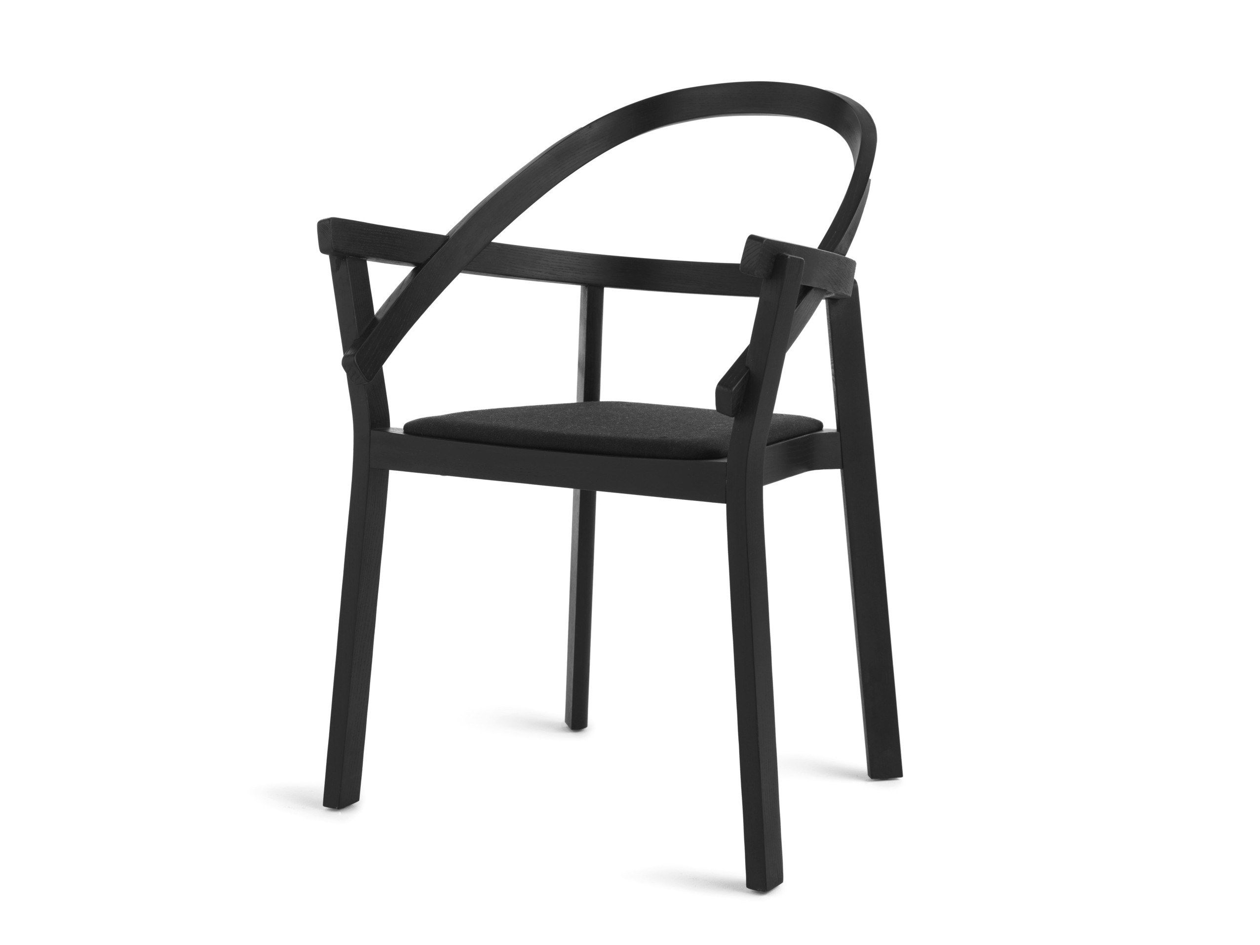 BACI Wooden chair with armrests By Passoni | design Atelier Oï