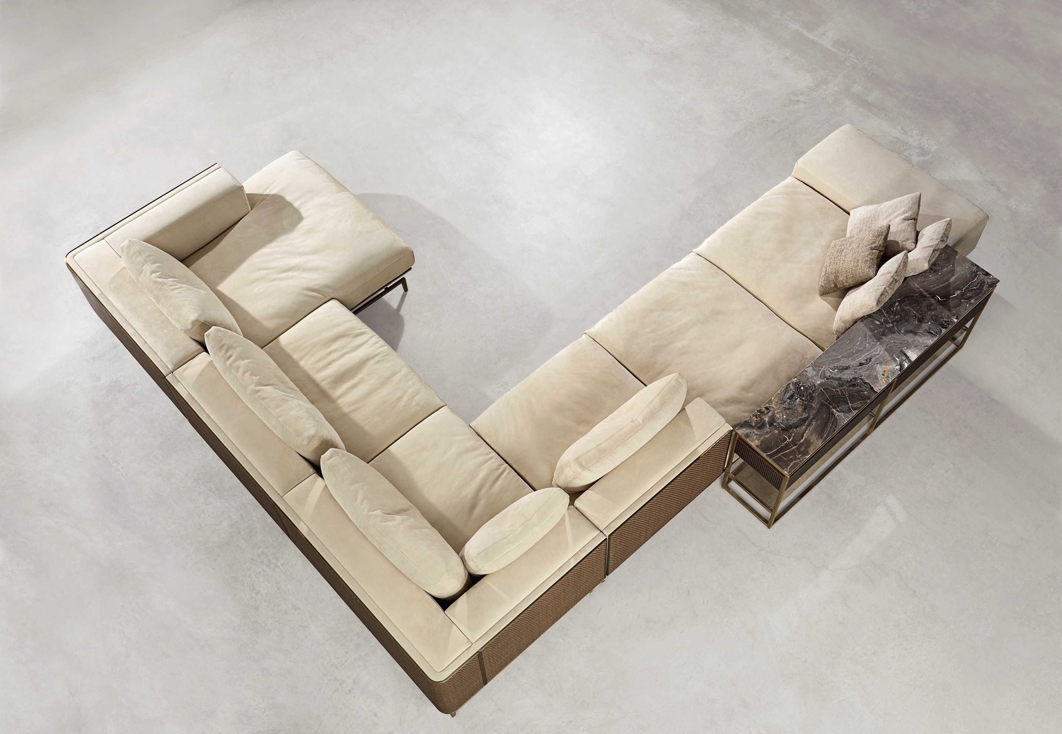 BACKSTAGE Corner sectional fabric sofa By Visionnaire | design Fabio Bonfà