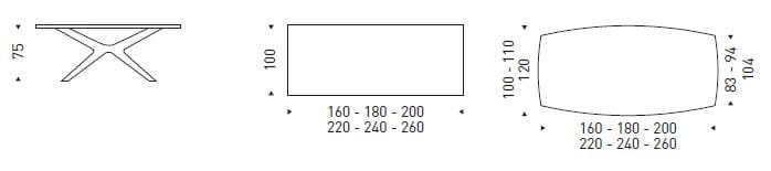 BALTIK | Glass table Rectangular glass table By Sedit