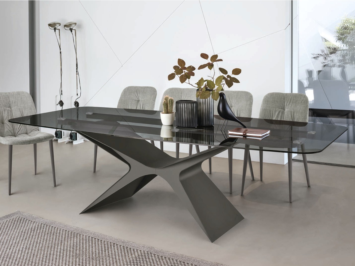 BALTIK | Glass table Rectangular glass table By Sedit