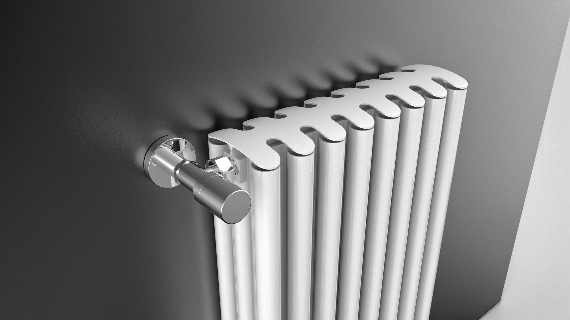Wall-mounted aluminium radiator BAMBOOO By RIDEA