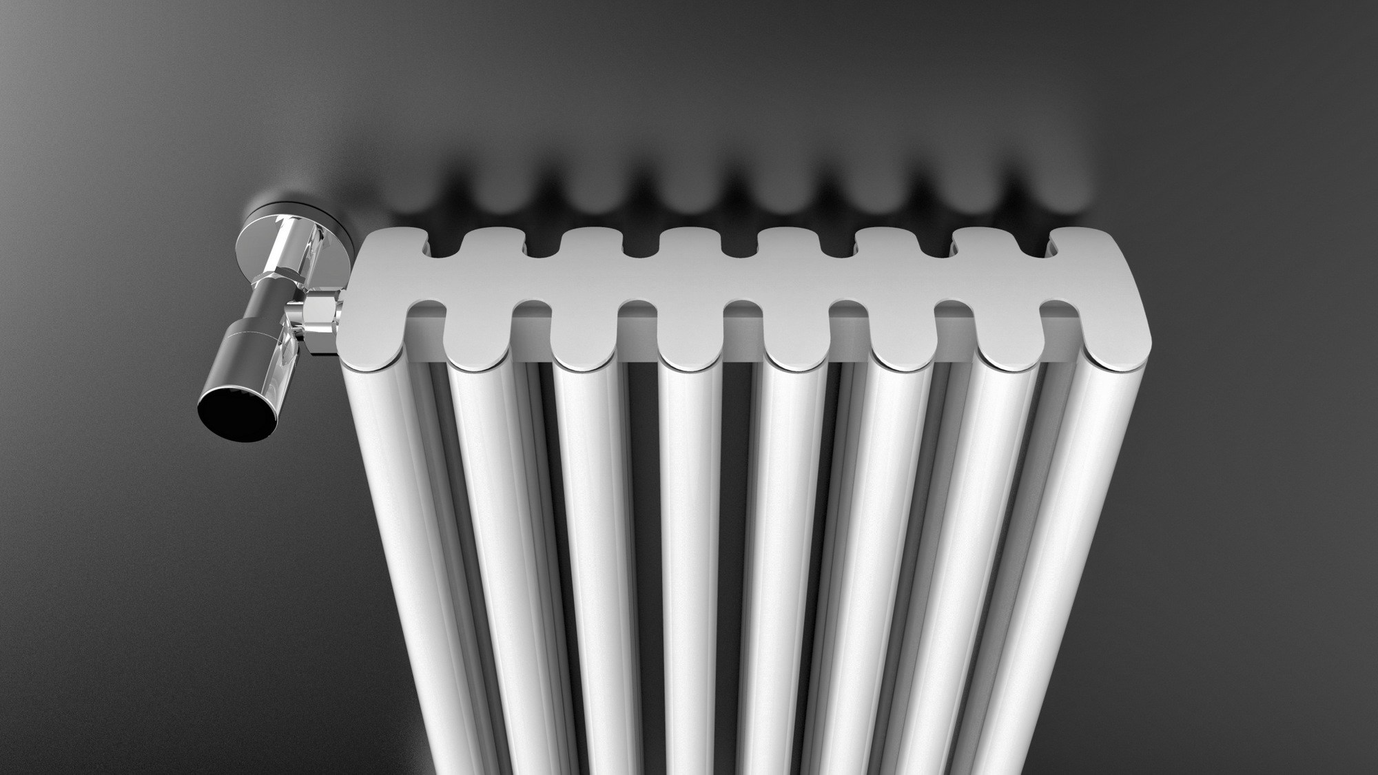 Wall-mounted aluminium radiator BAMBOOO By RIDEA