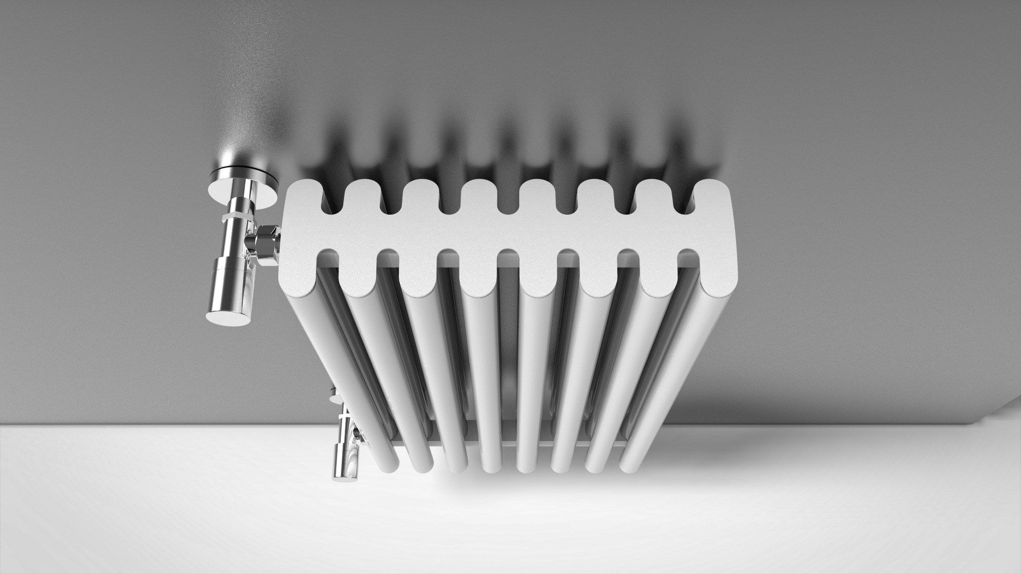 Wall-mounted aluminium radiator BAMBOOO By RIDEA