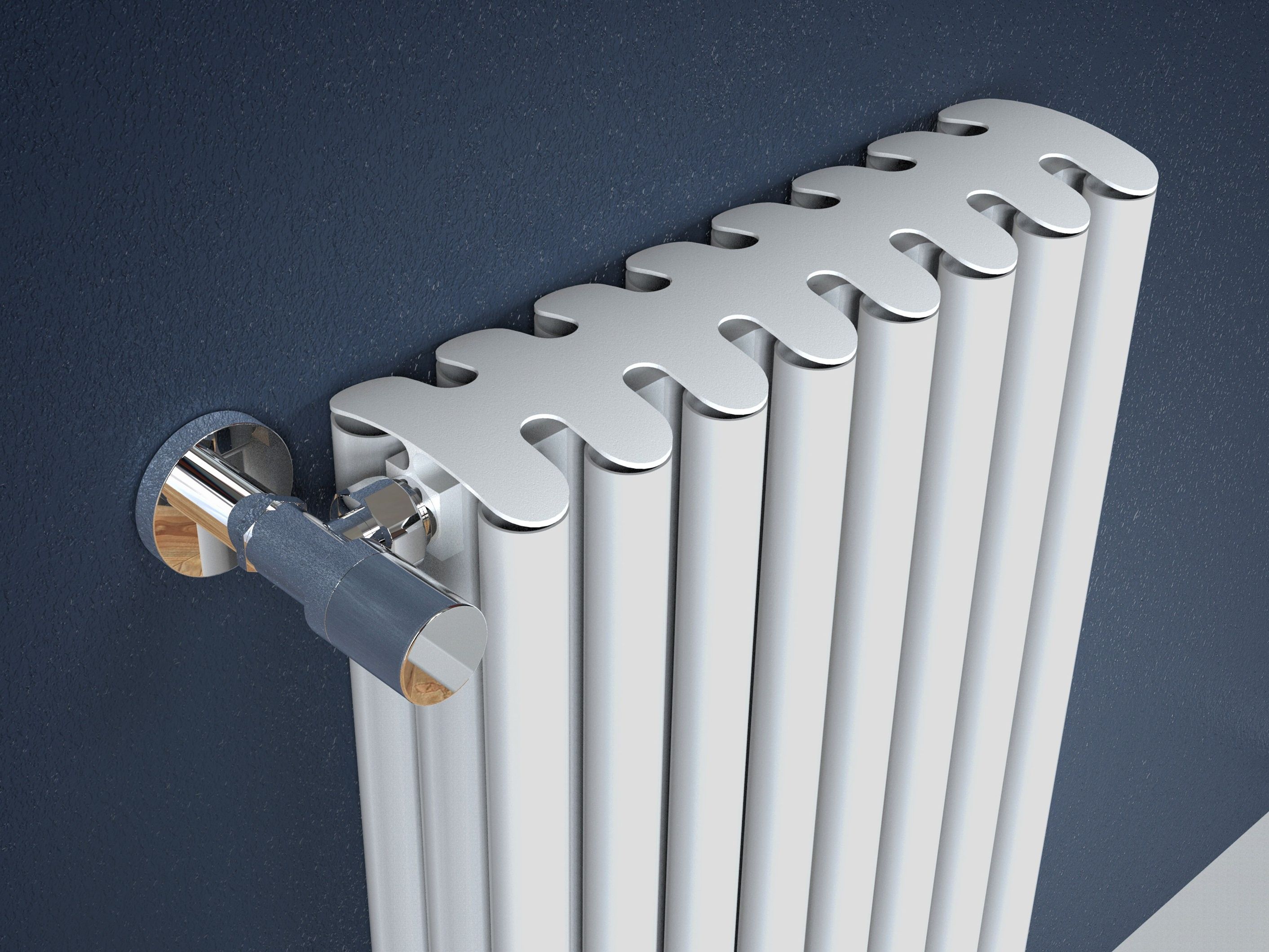 Wall-mounted aluminium radiator BAMBOOO By RIDEA