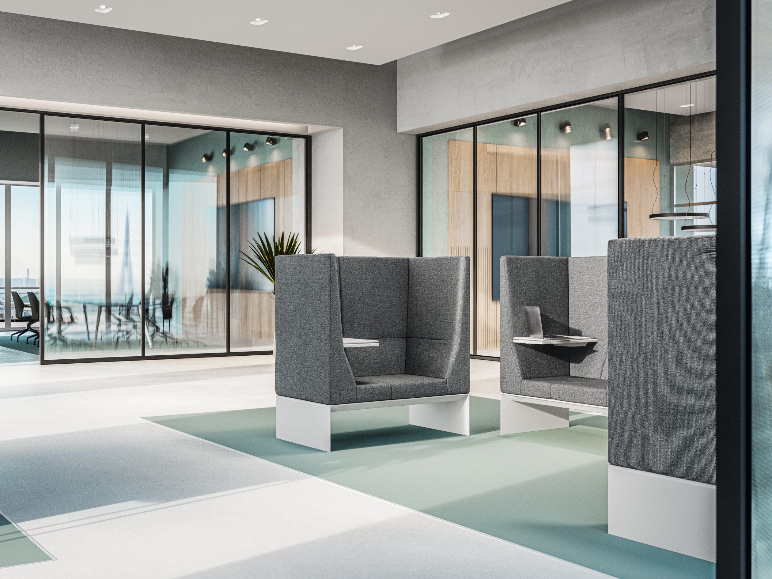 BANC CABIN | Office booth Fabric office booth By Brunner | design Jehs+Laub