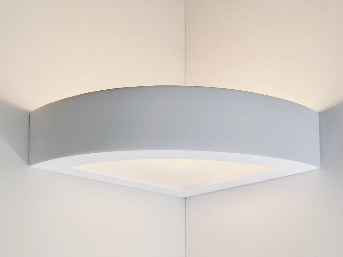 Direct-indirect light plaster wall lamp BANDEAU By GESSO