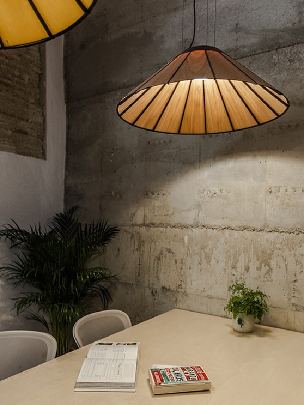 Handmade wood veneer pendant lamp BANGA By LZF design YONOH
