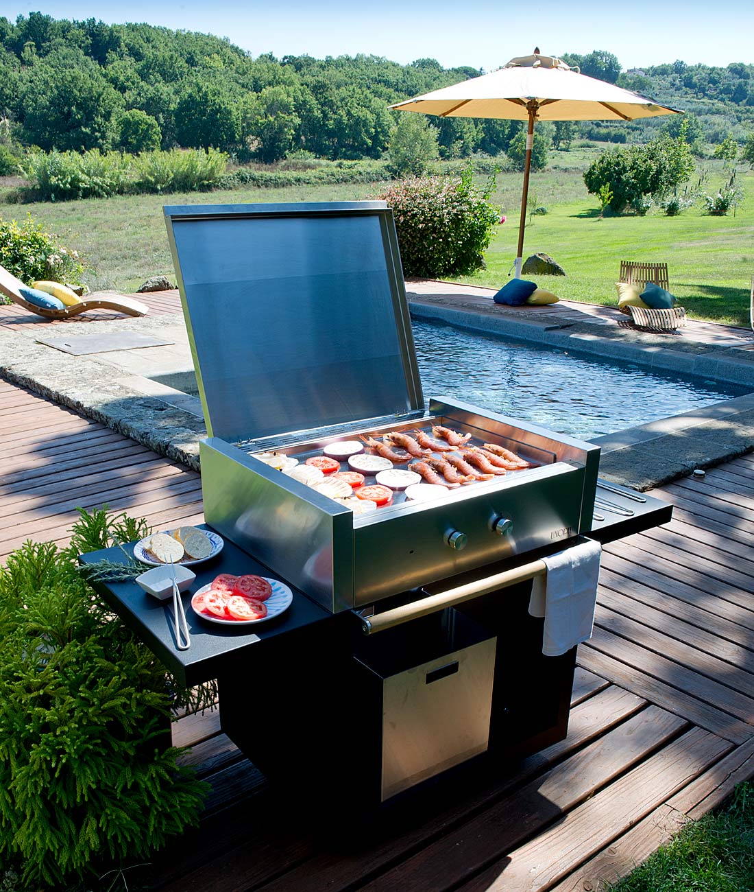 Stainless steel barbecue BARBY By Unopiù design Alessandro Andreucci ...