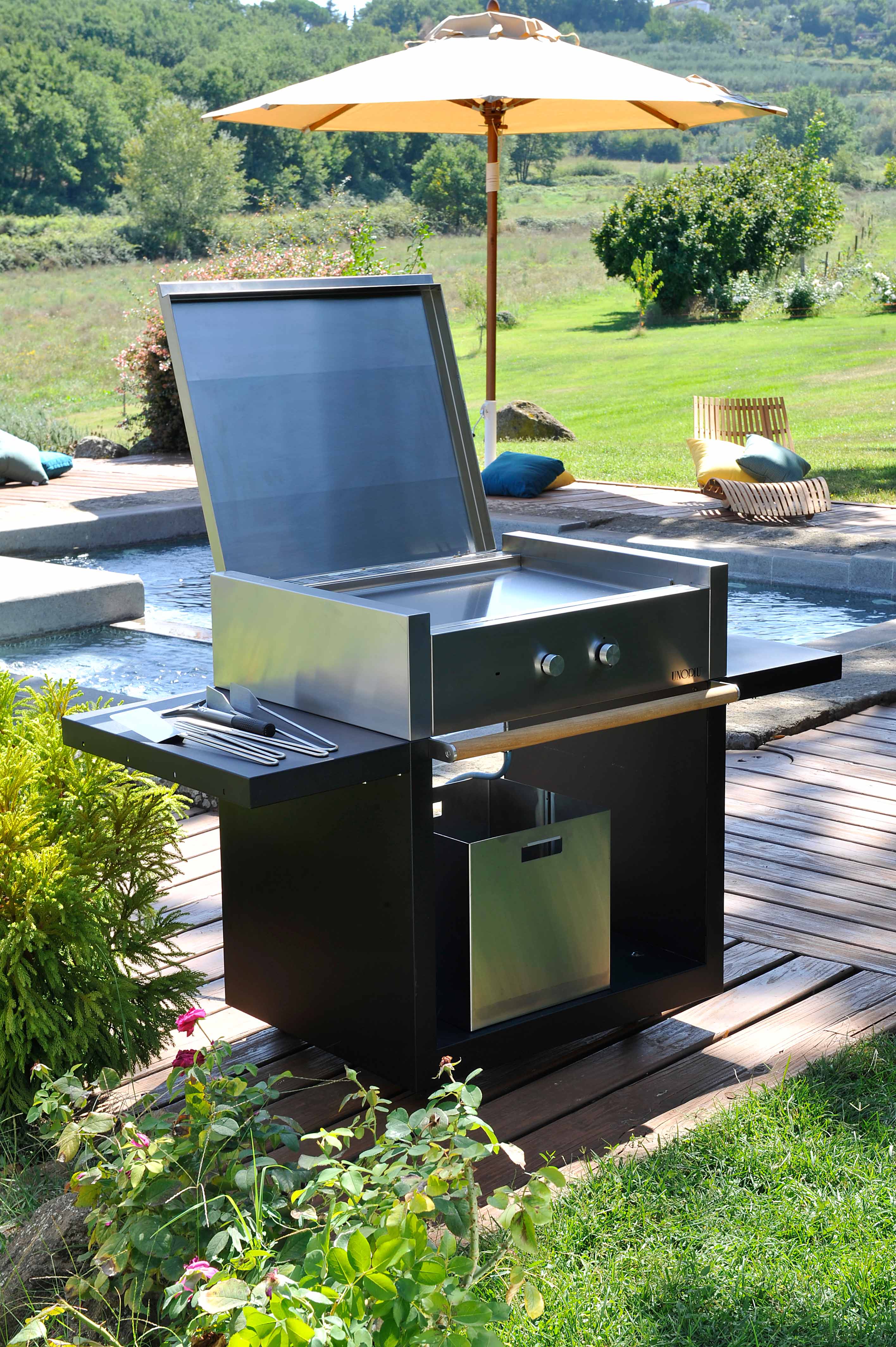 Stainless steel barbecue BARBY By Unopiù design Alessandro Andreucci ...