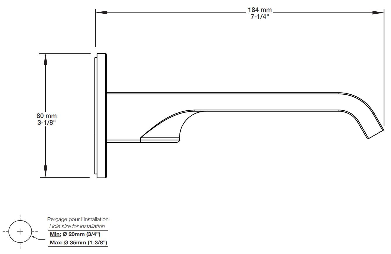 BEC-0520-22 Spout By BARIL
