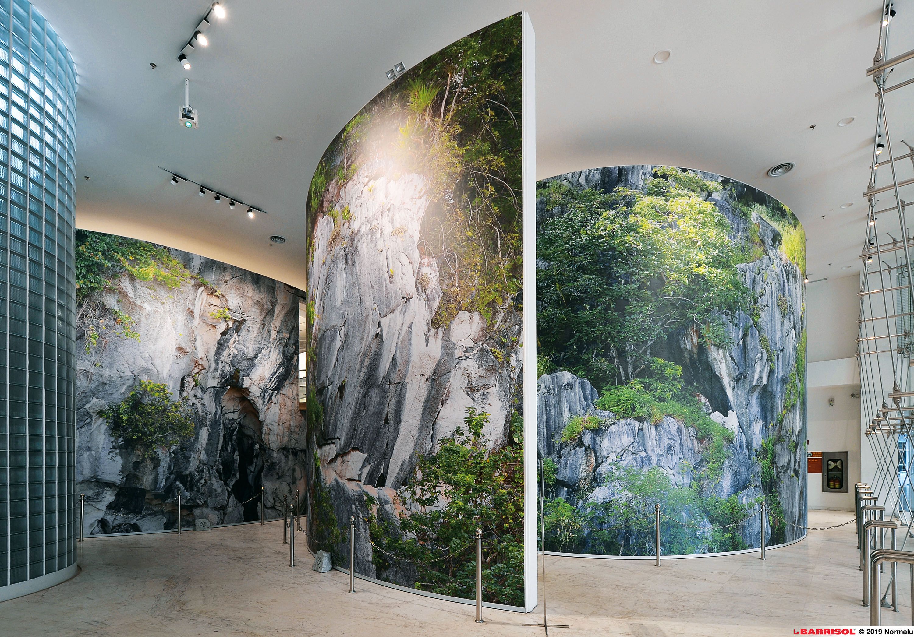 BARRISOL® ARTOLIS Acoustic indoor backlit fabric Stretch wall By BARRISOL