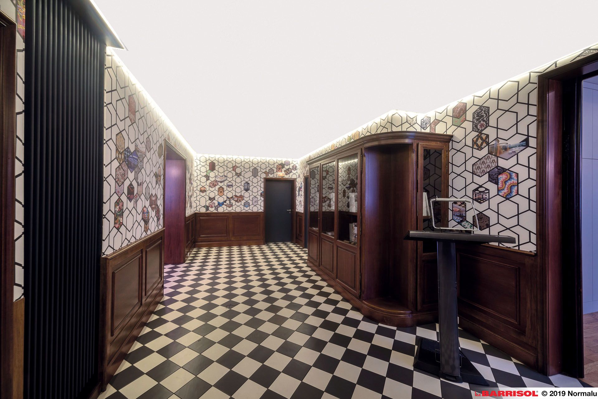 Ceiling mounted aluminium linear lighting profile BARRISOL® LIGHT LINES ...