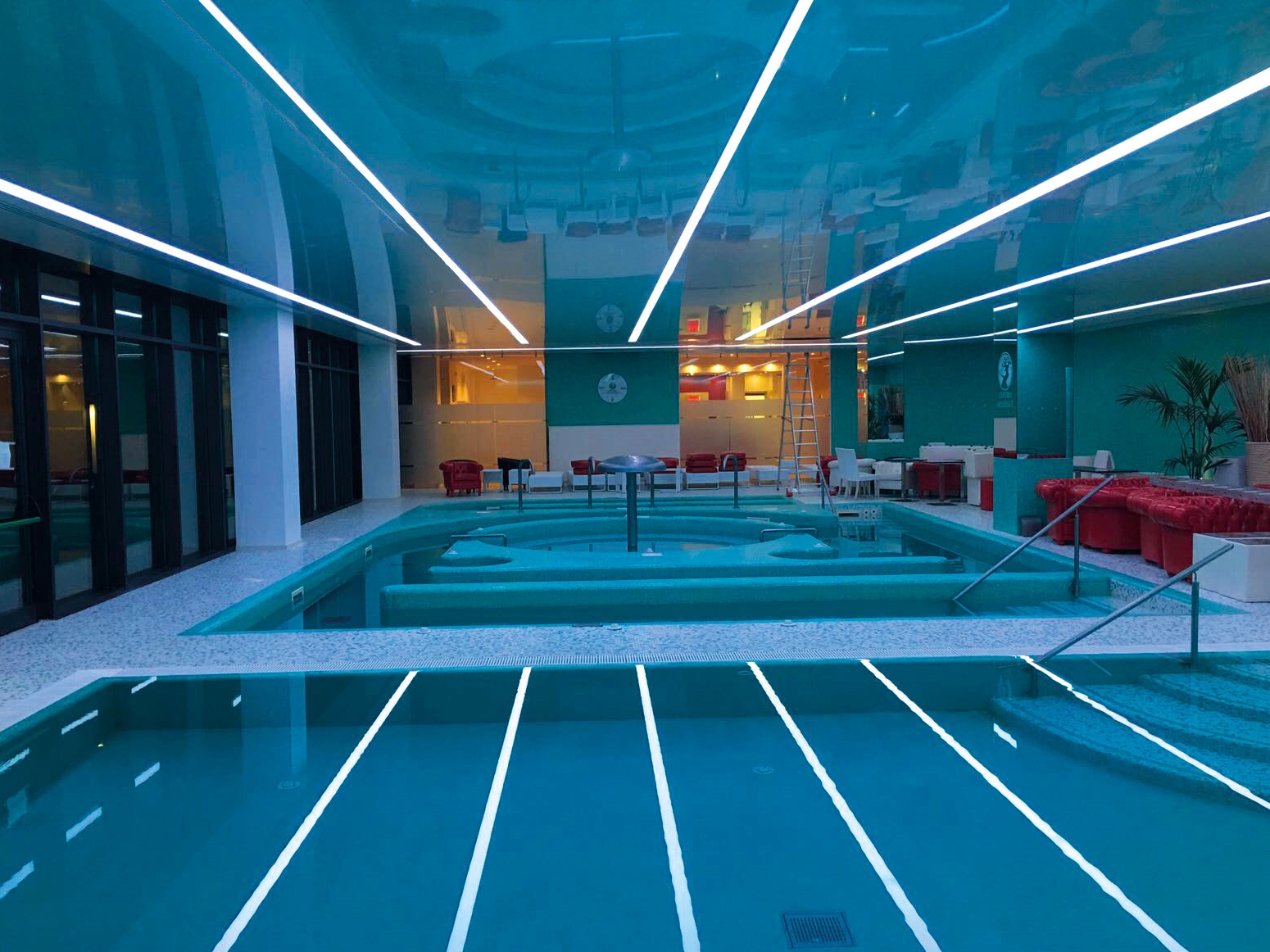 Ceiling mounted aluminium linear lighting profile BARRISOL® LIGHT LINES ...