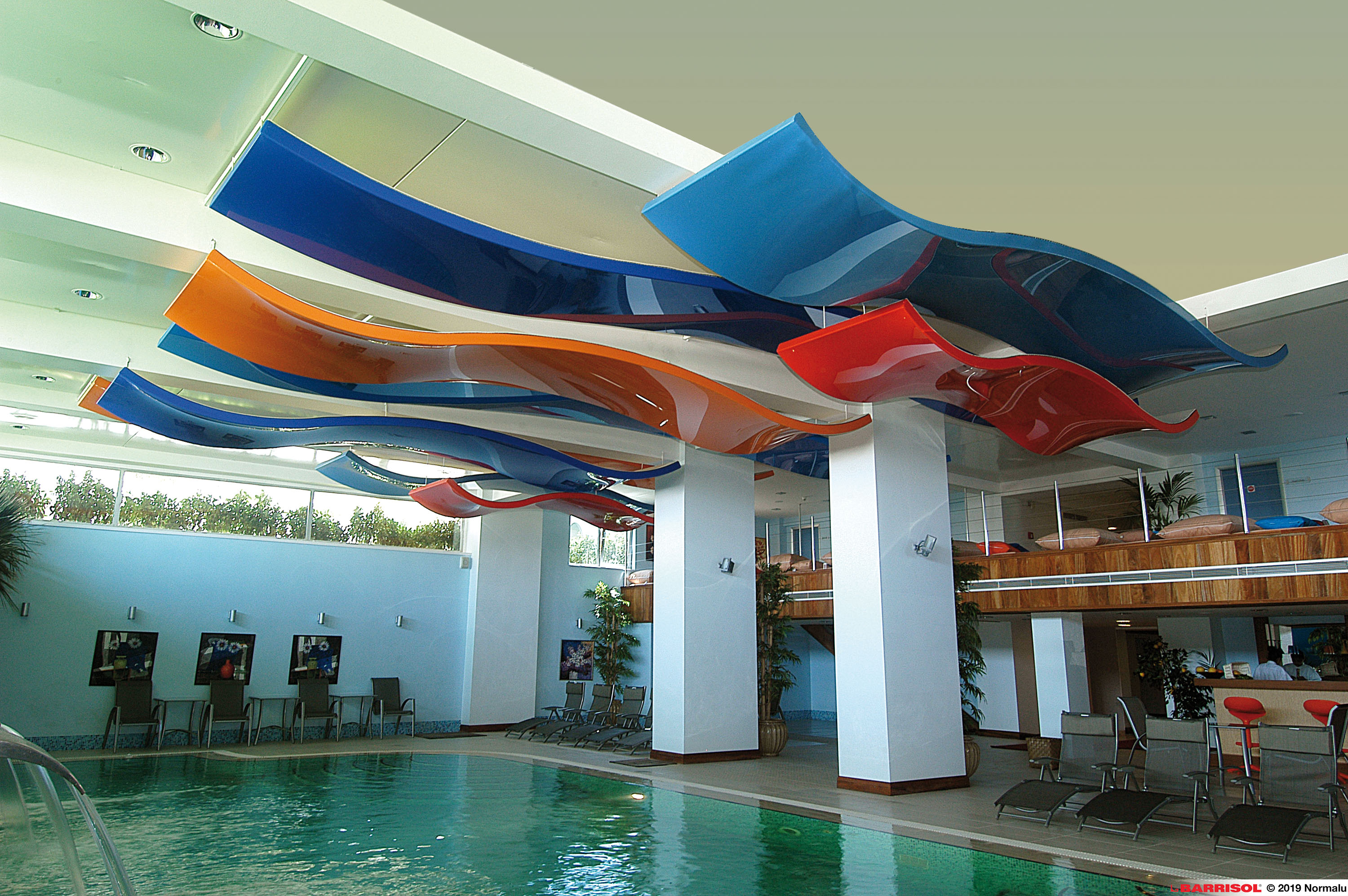 BARRISOL® MODULAR Techo tensado de PVC para interiores By BARRISOL