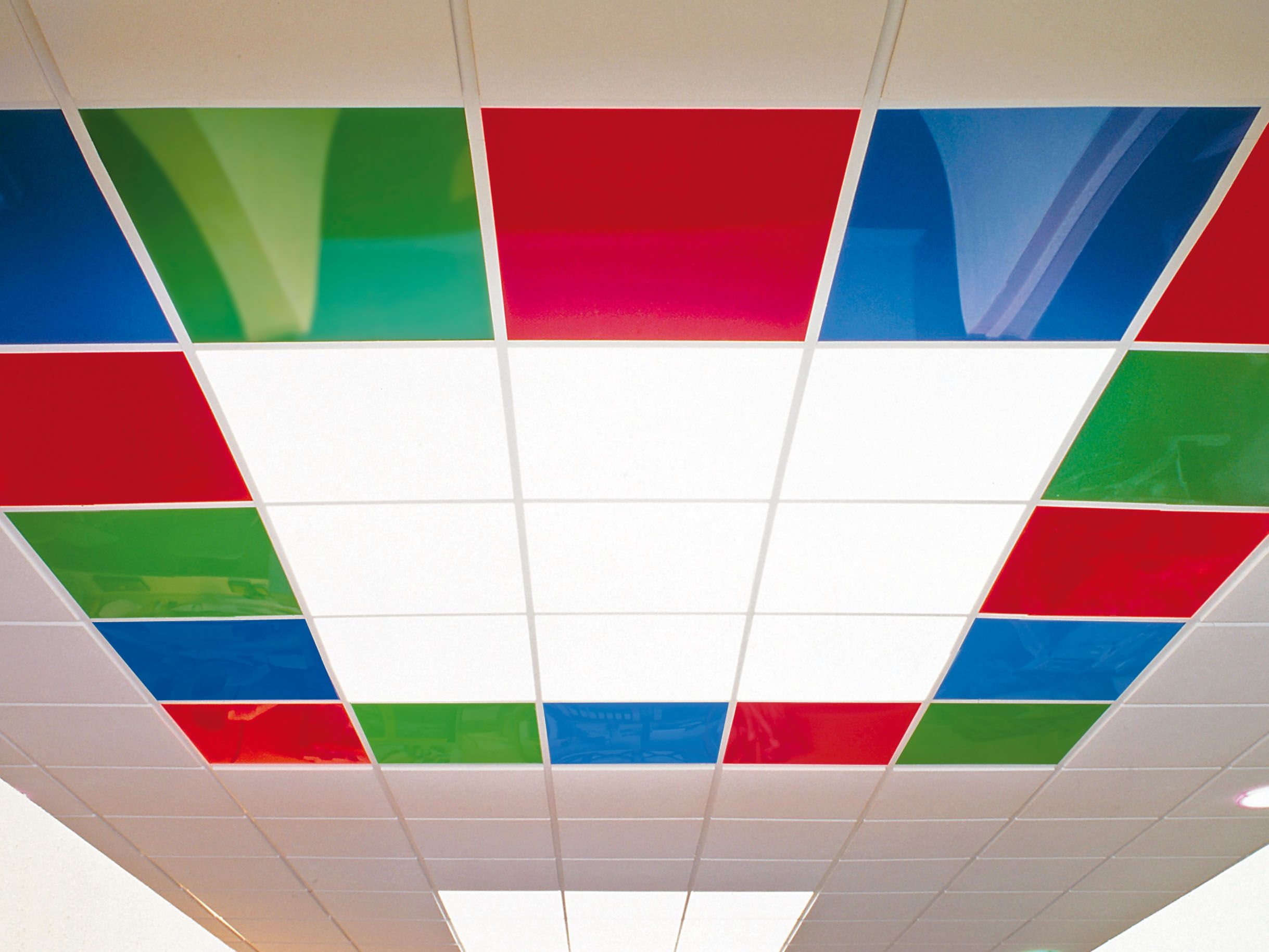 BARRISOL® TILES Backlit indoor PVC stretch ceiling By BARRISOL