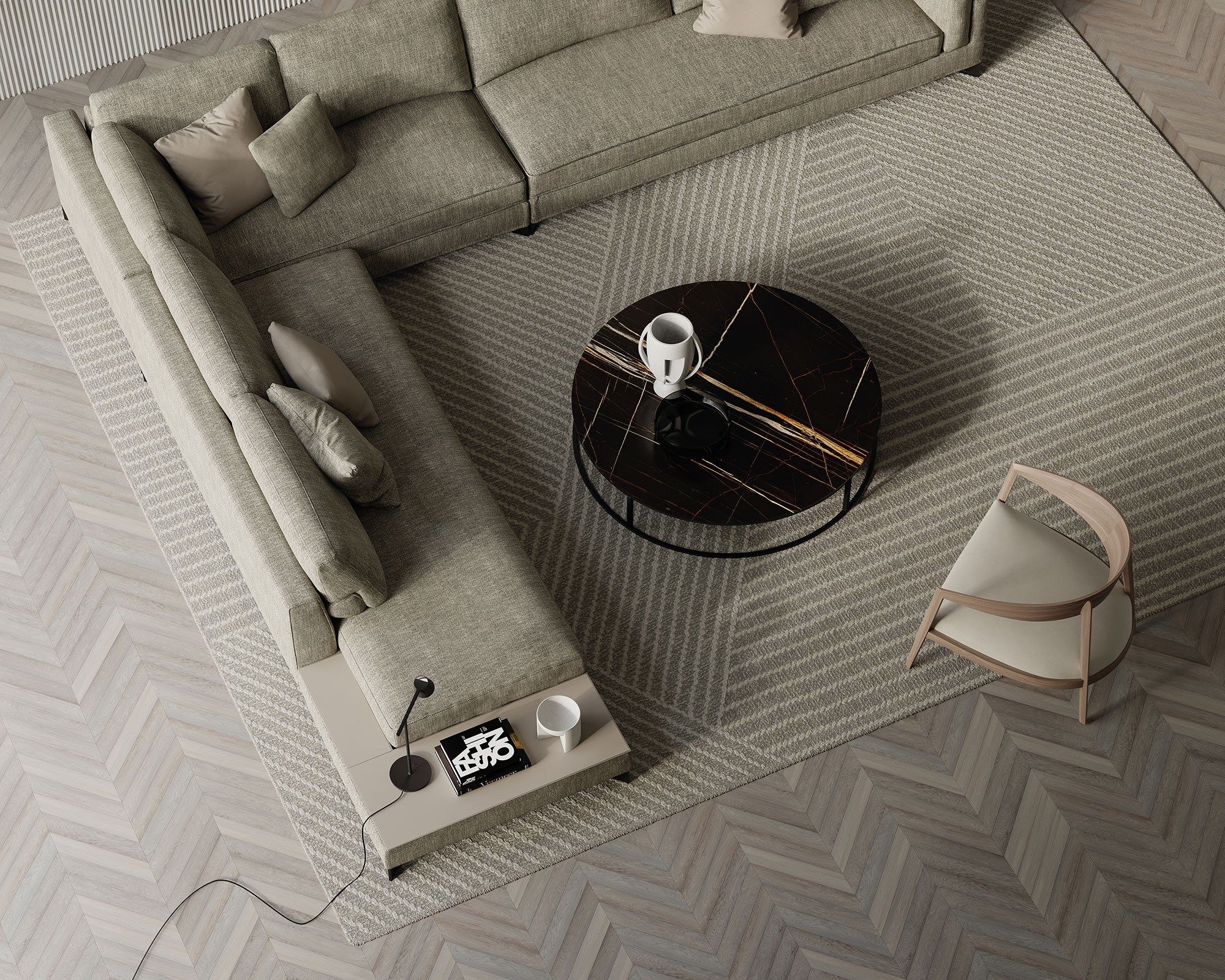 BARRY Round coffee table By Frigerio