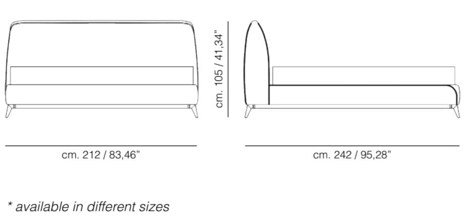 Leather bed BARUFFA By Mantellassi 1926