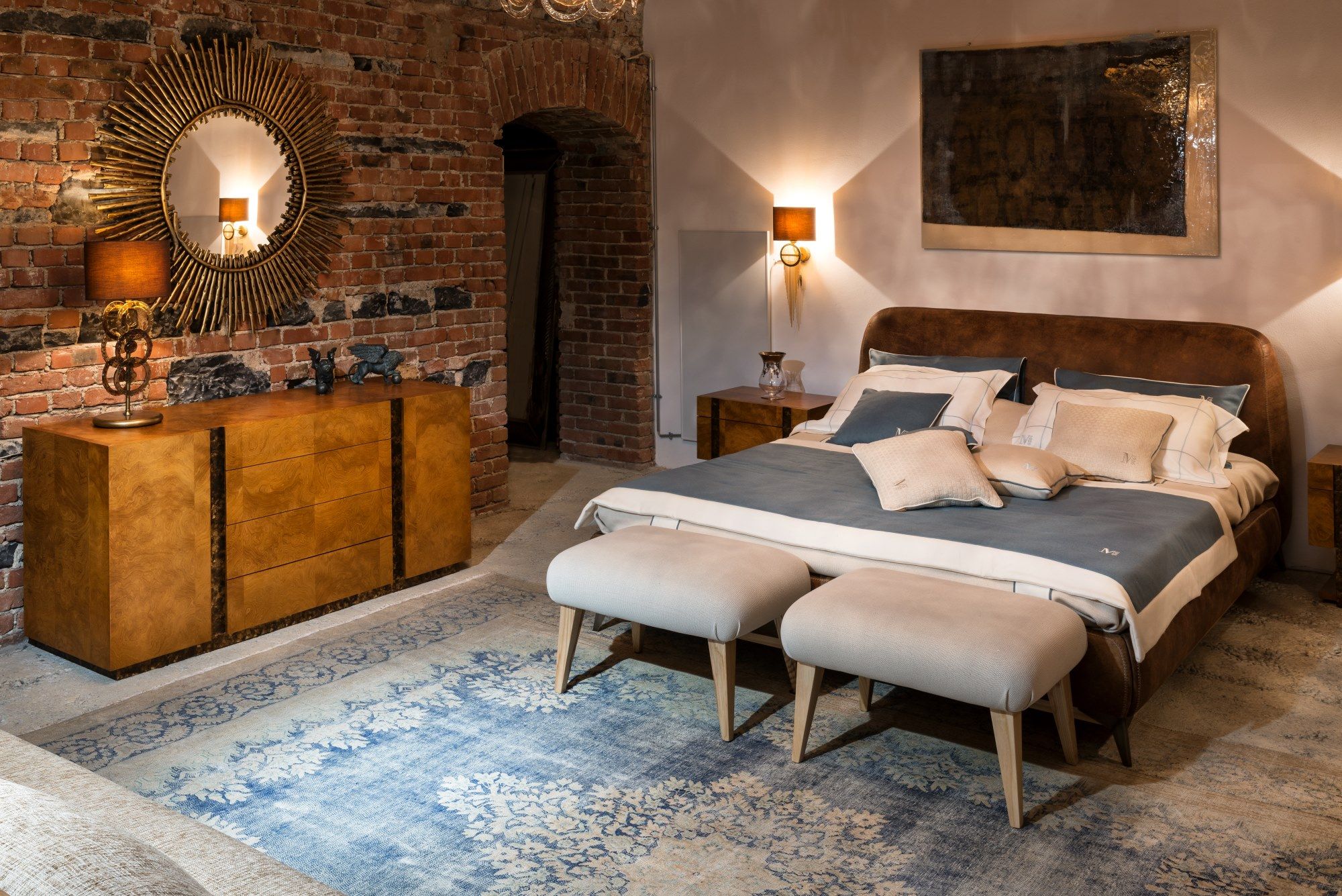 Leather bed BARUFFA By Mantellassi 1926