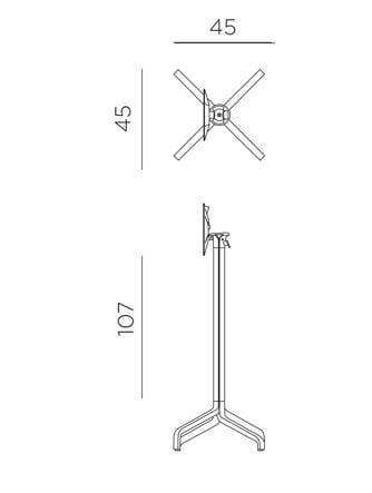 BASE FRASCA HIGH FOLDING Base de mesa articulada By Nardi | design Raffaello Galiotto
