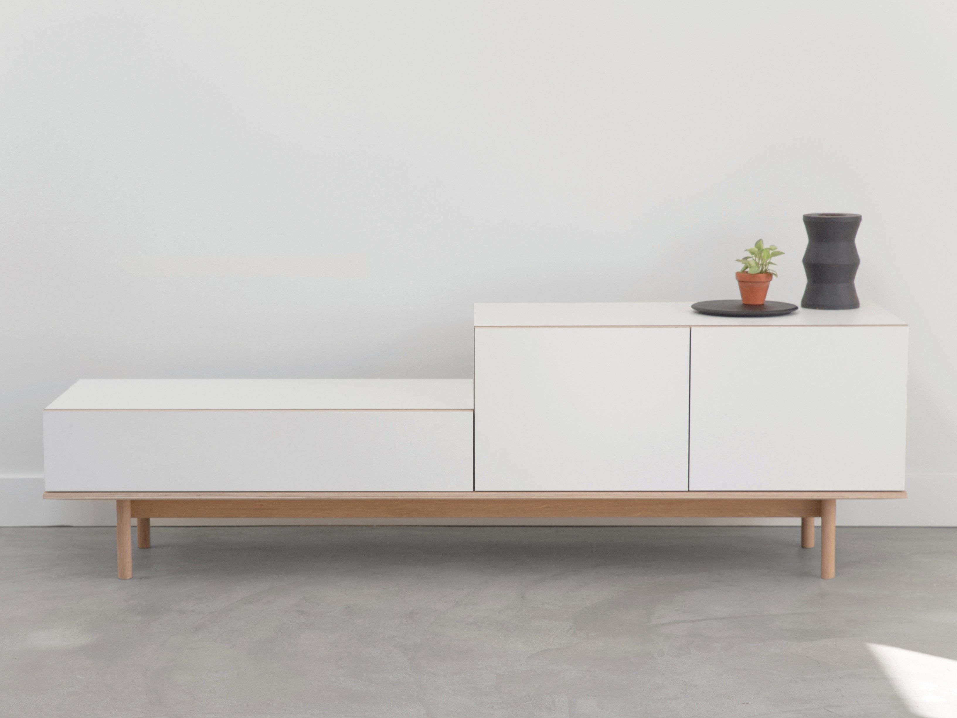 Modular lacquered sideboard BASE By Loof design Joost van der Vecht