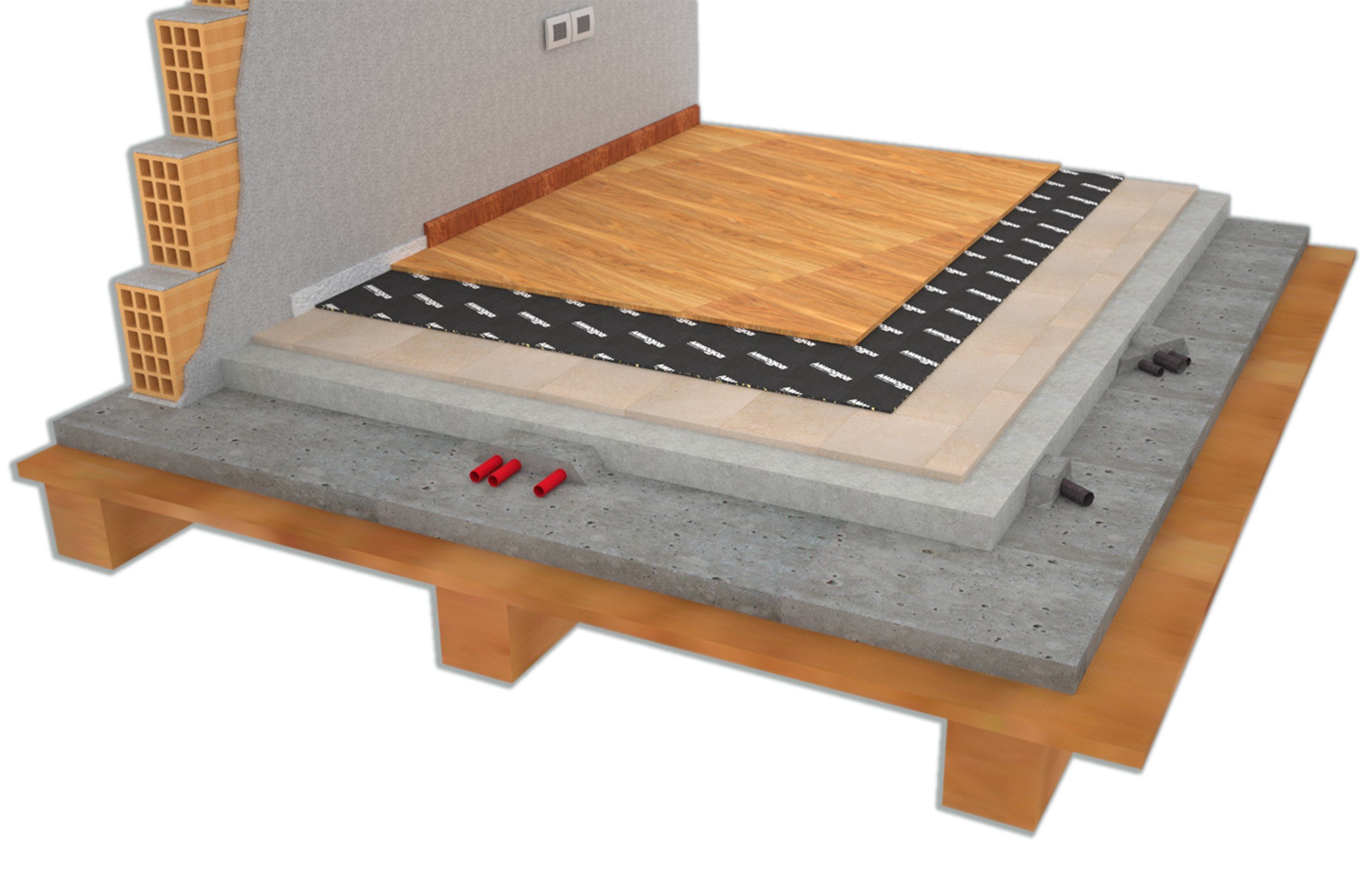 Isolamento acustico per pavimenti in legno BASEWOOD - Isolgomma