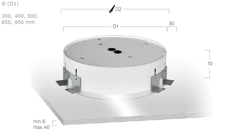 LED recessed ceiling lamp BASIC MAX M2 By Lightnet