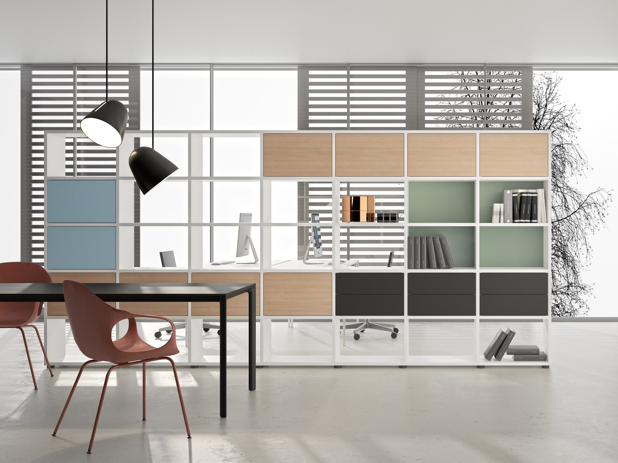 BASIC VIEW | Modular office shelving By werner works
