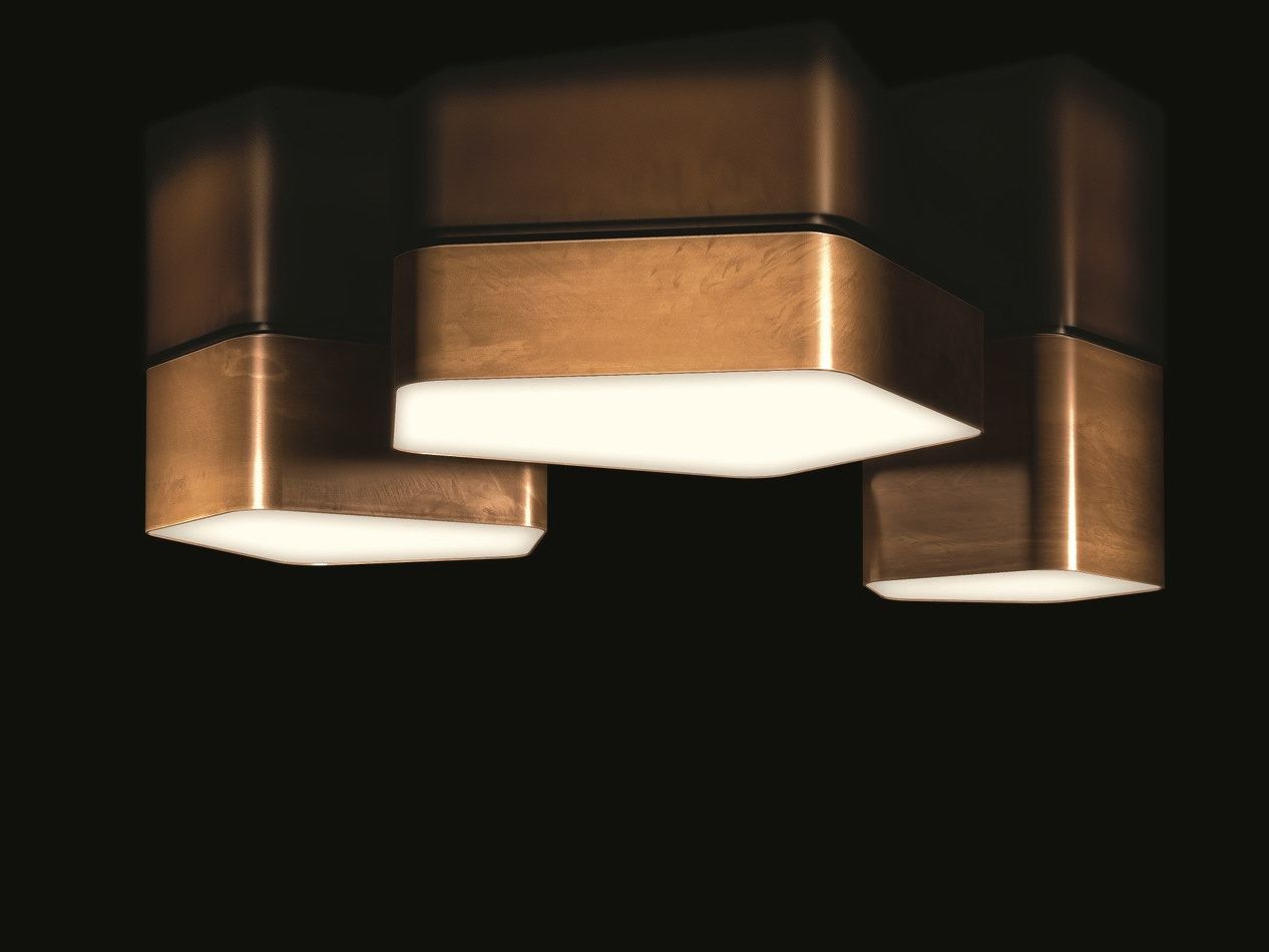 LED brass ceiling light BAT By Henge design Massimo Castagna