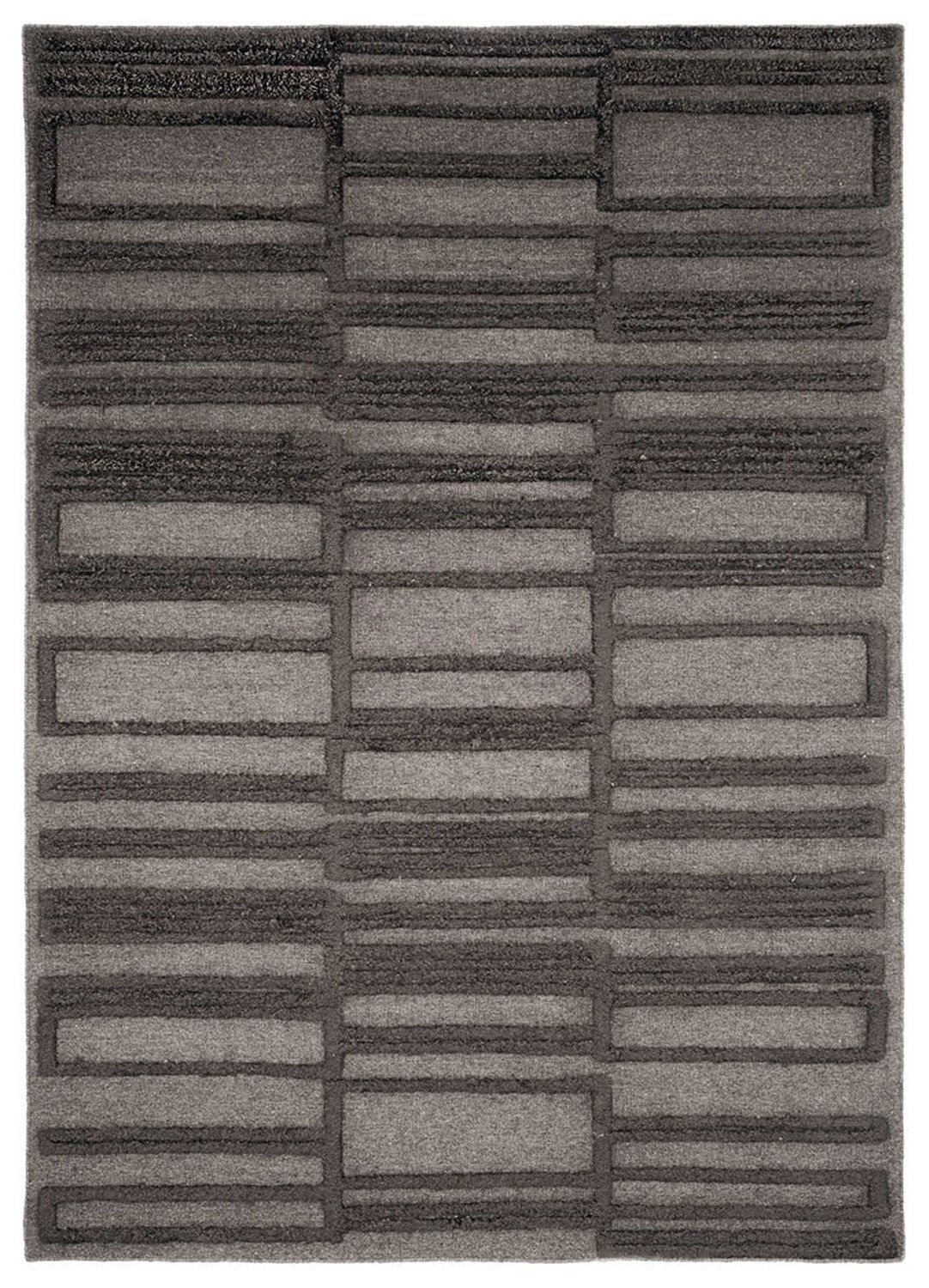 Patterned handmade custom wool rug BAUHAUS By Warli design Paolo Zani