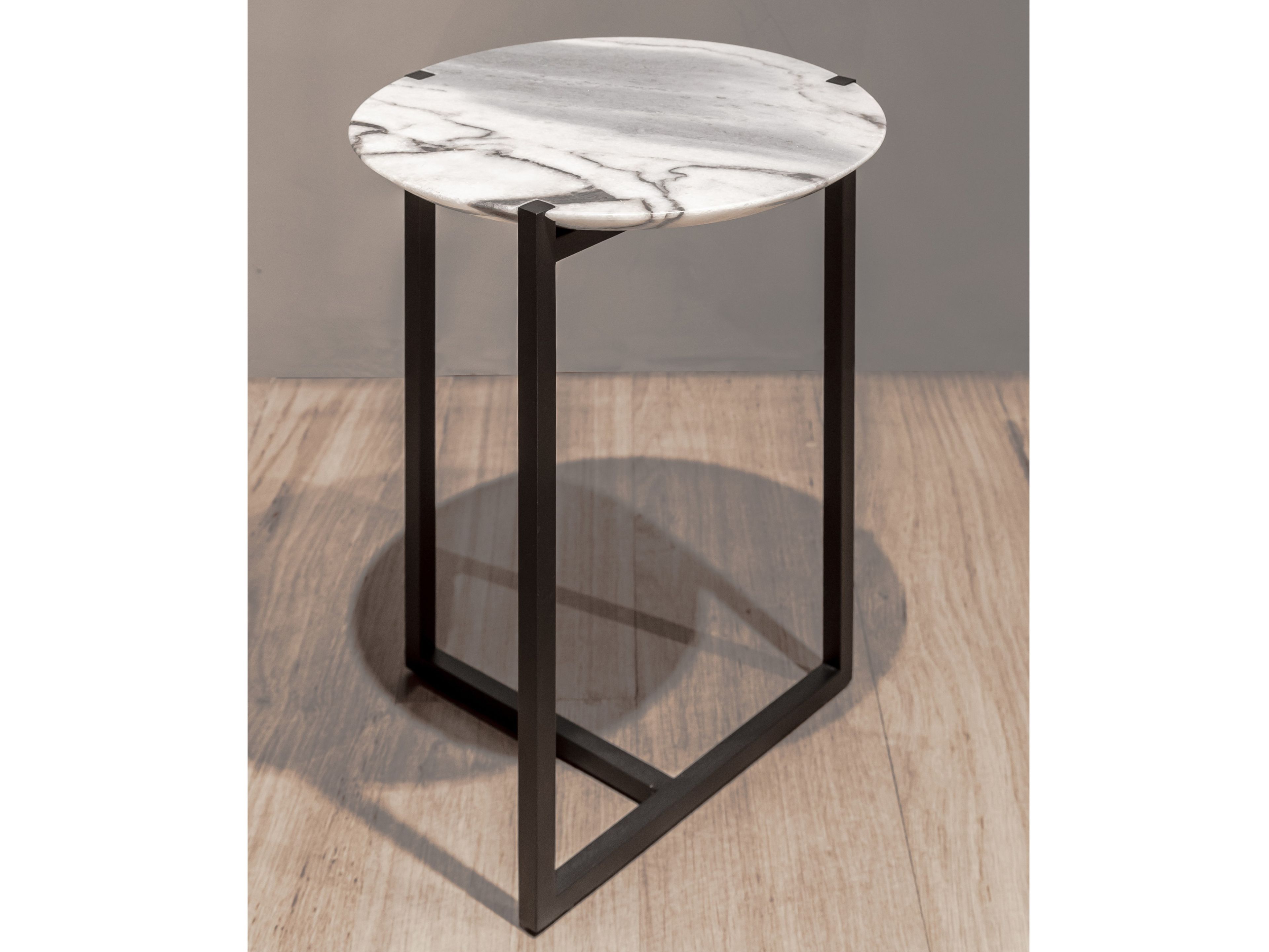 Round marble coffee table BAXTER - ICARO Ø33 Ocean storm marble By ...