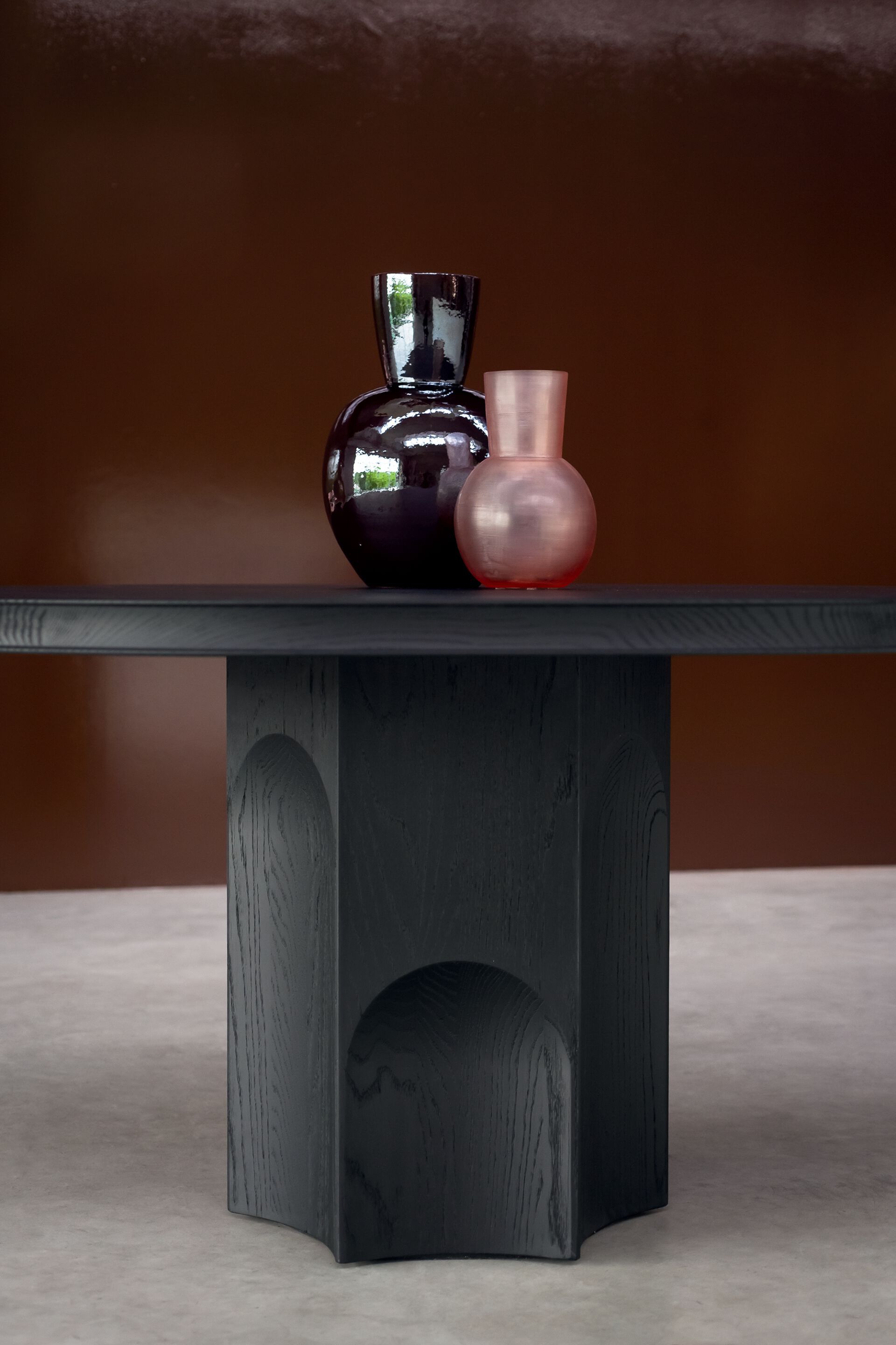 GRACE Round solid wood table By Baxter | design Christophe Delcourt