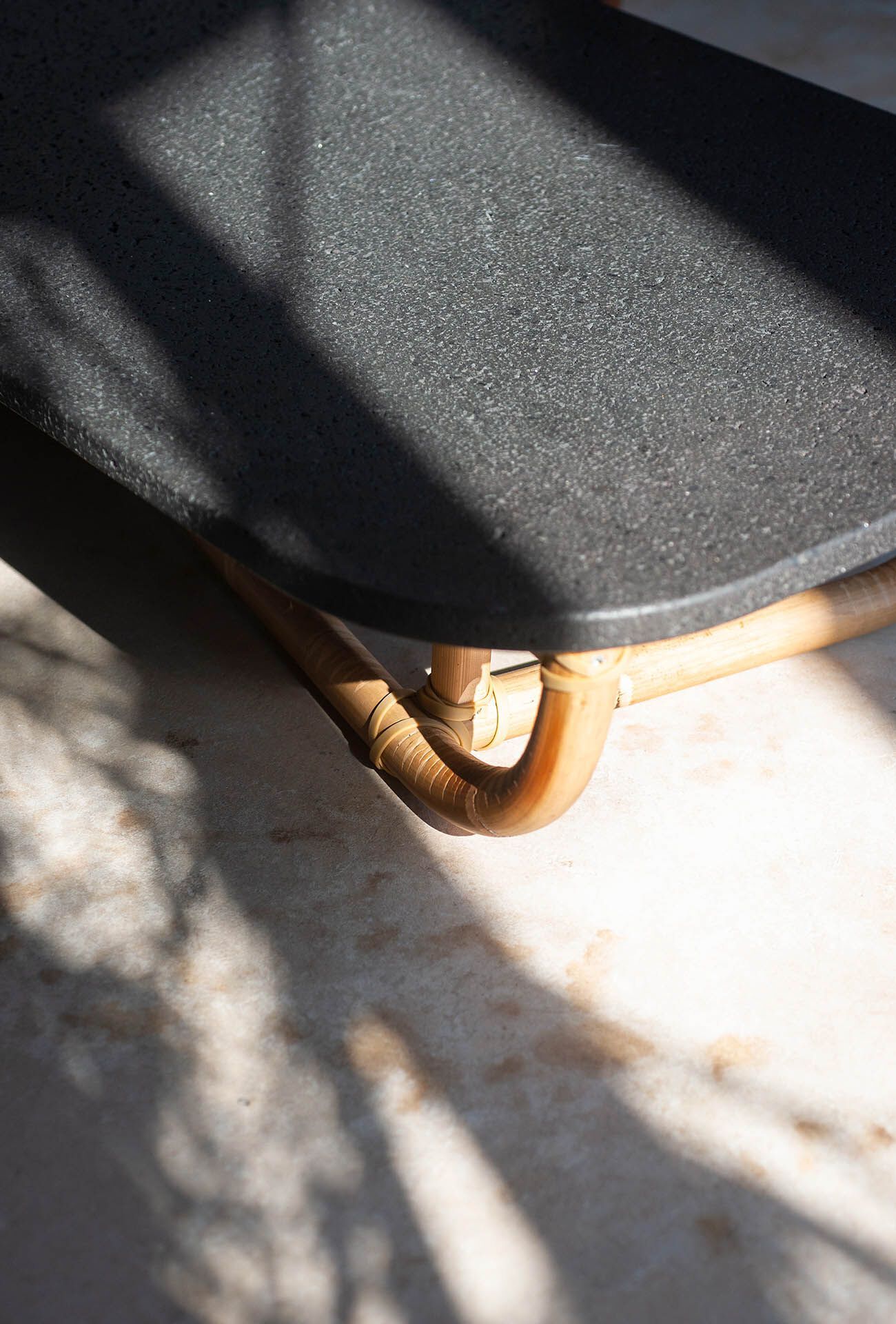 MALACCA Low lava stone coffee table By BAXTER | design Paola Navone