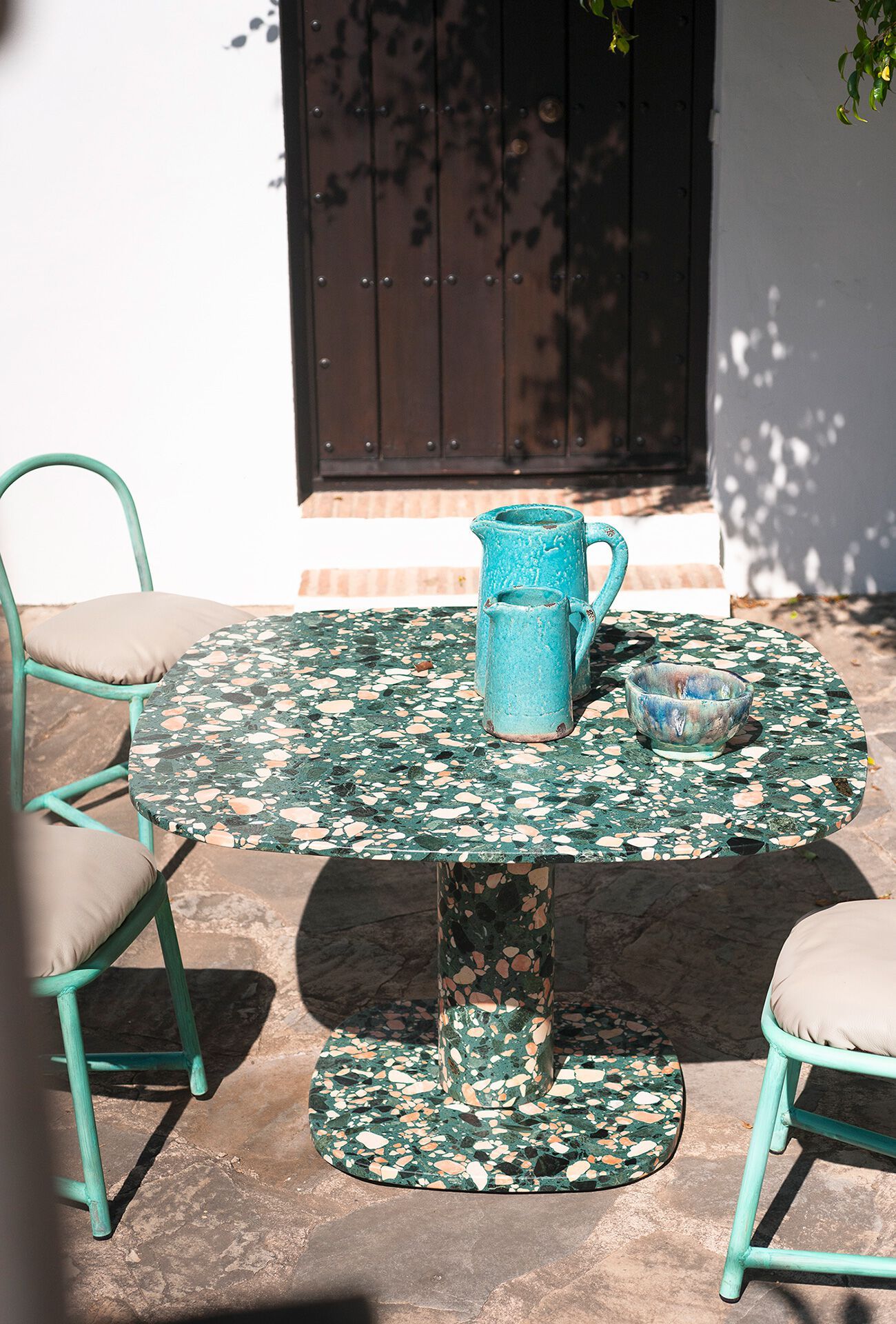 MATERA Marble garden table By Baxter | design Paola Navone
