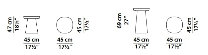 PHOENIX Terracotta garden side table By BAXTER | design Paola Navone