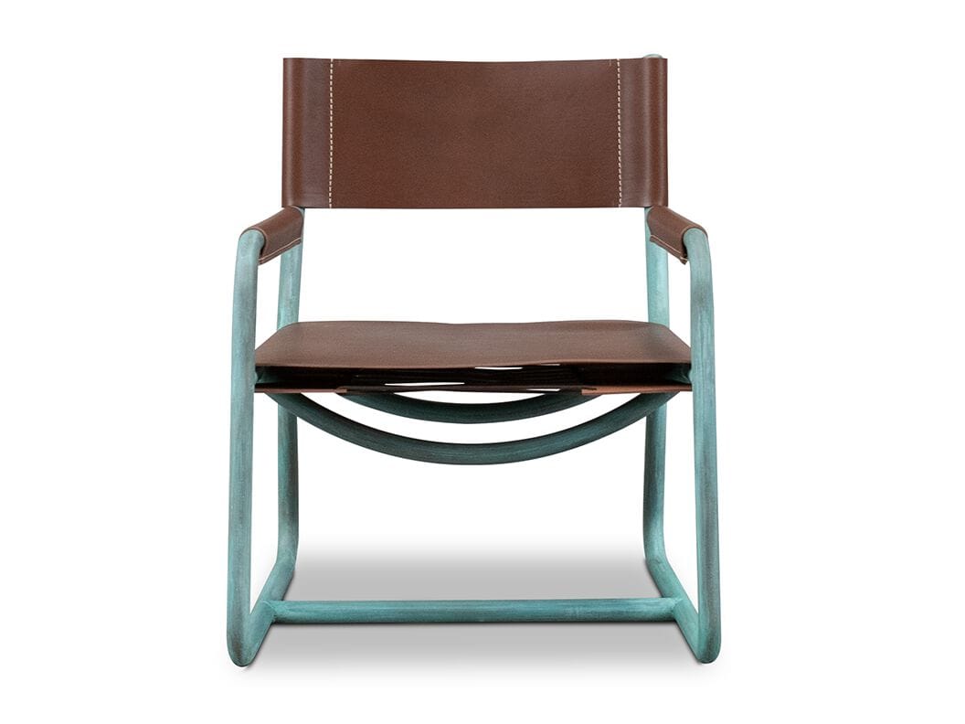 RIMINI Leather garden chair By BAXTER | design Paola Navone